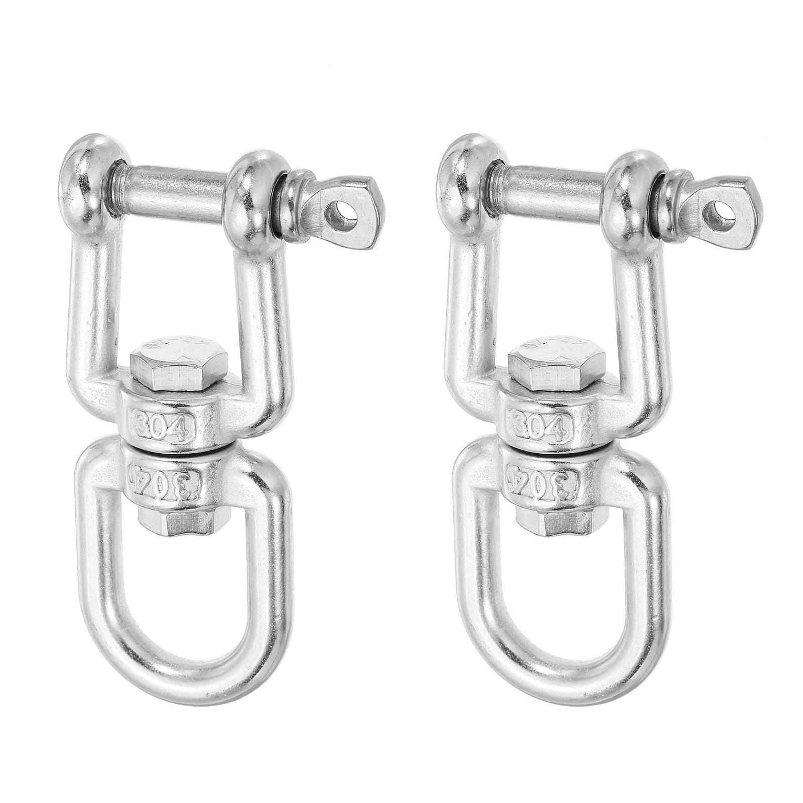 Uxcell Heavy Duty M8 Double Swivel Eye Hook, 304 Stainless Steel Chain ...