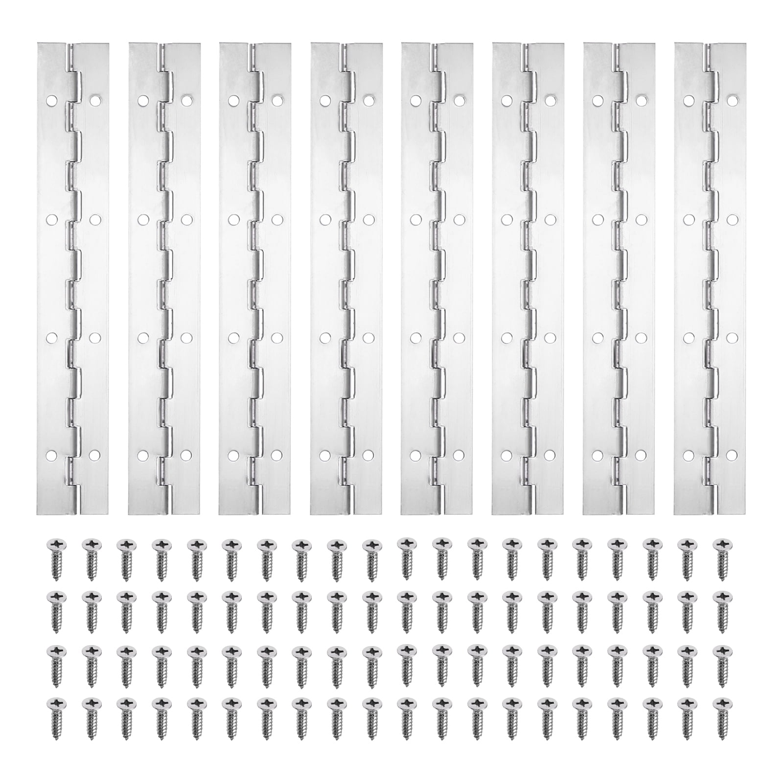 8x1.2 Inch Piano Hinge,8 Pcs Continuous Hinge with Holes for Piano Gate ...