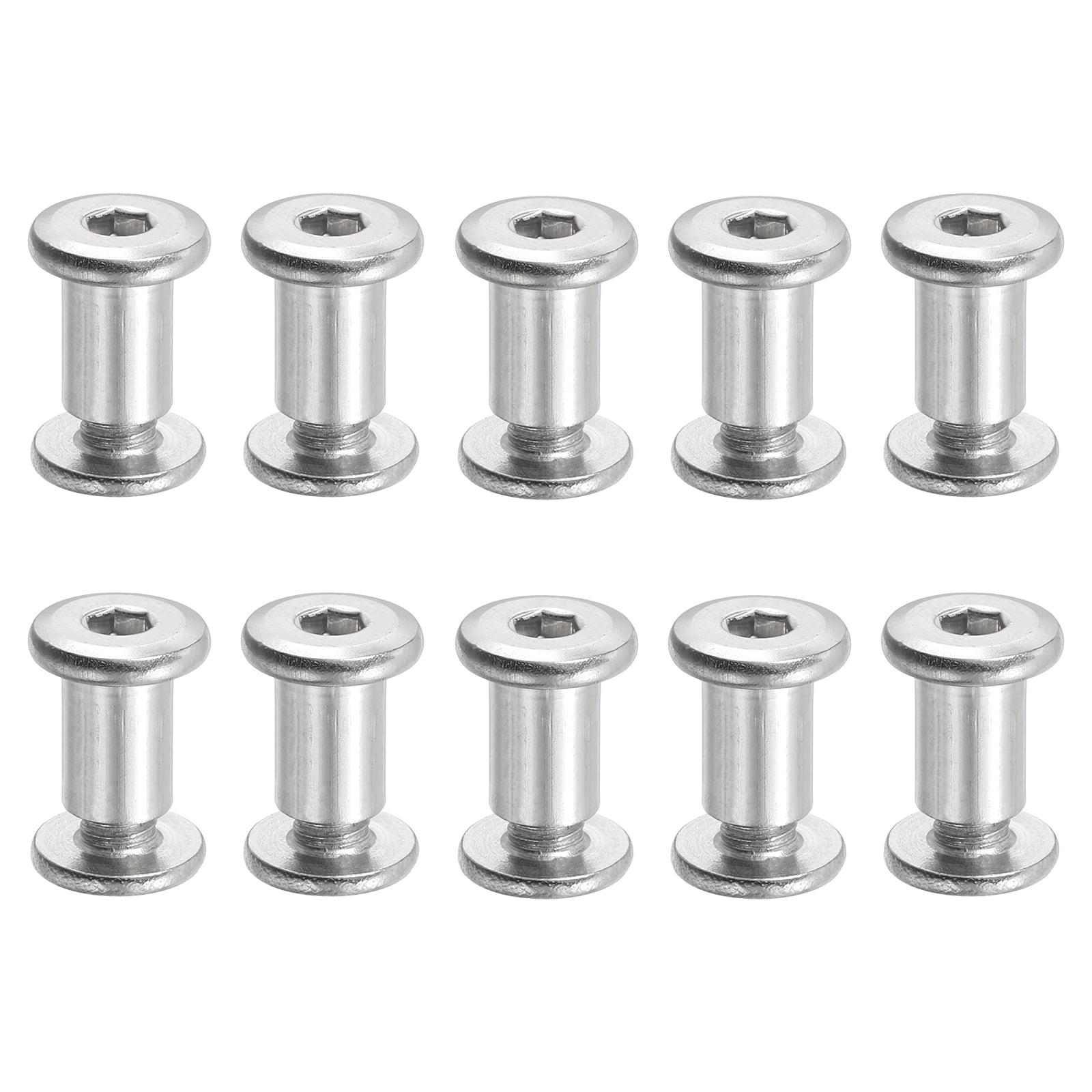 Uxcell Hex Chicago Screws Binding Screw Posts Connecting Bolt Nuts for ...