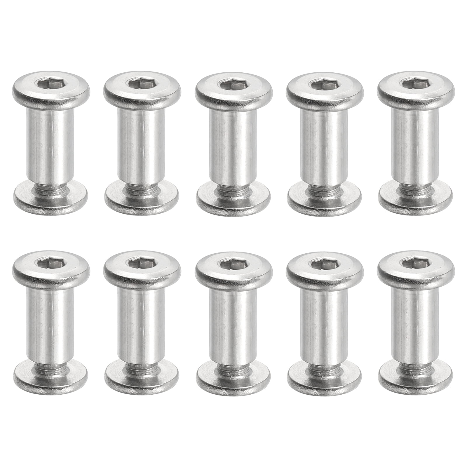 Uxcell Hex Chicago Screws Binding Screw Posts Connecting Bolt Nuts for ...
