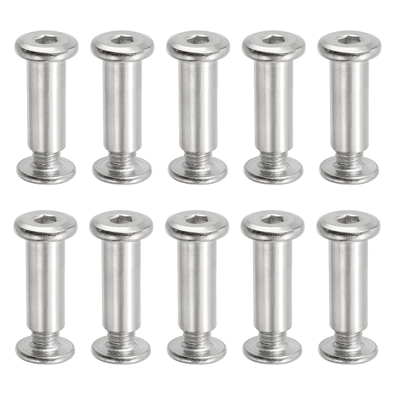 Uxcell Hex Chicago Screws Binding Screw Posts Connecting Bolt Nuts for ...