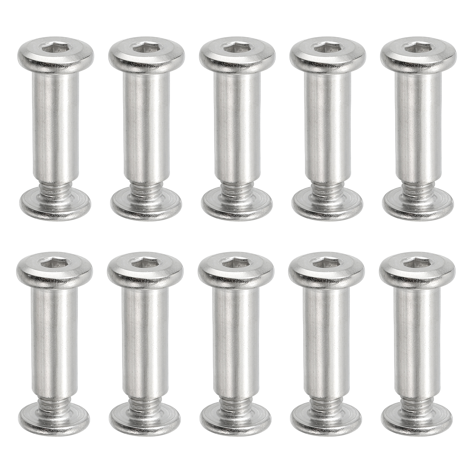 Uxcell Hex Chicago Screws Binding Screw Posts Connecting Bolt Nuts for ...