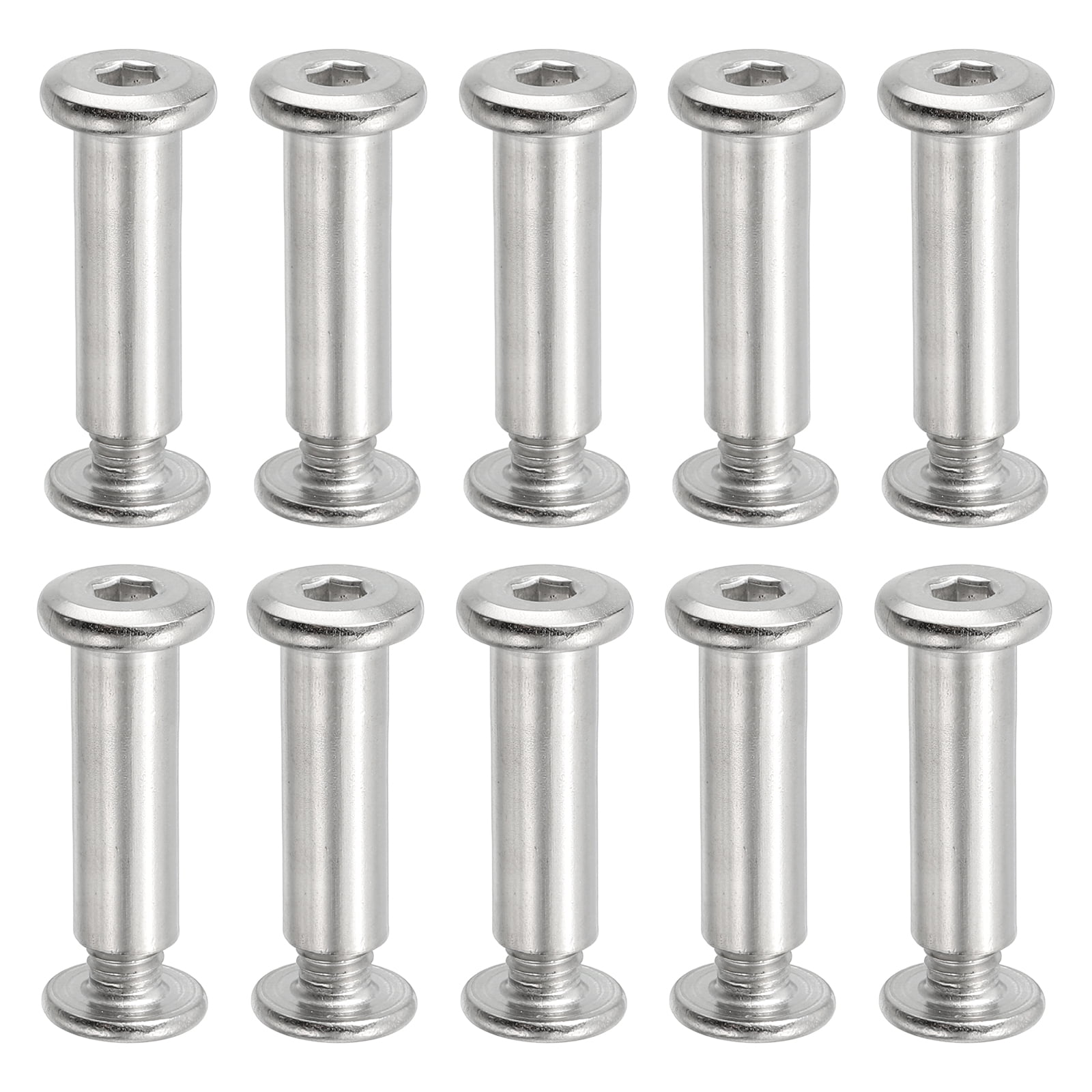 Uxcell Hex Chicago Screws Binding Screw Posts Connecting Bolt Nuts for ...