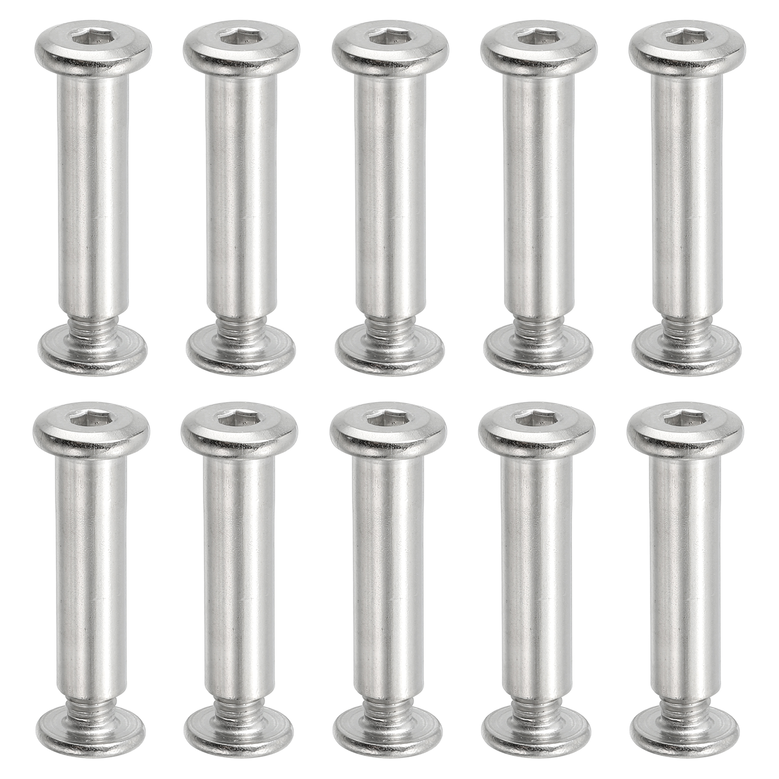 Uxcell Hex Chicago Screws Binding Screw Posts Connecting Bolt Nuts for ...