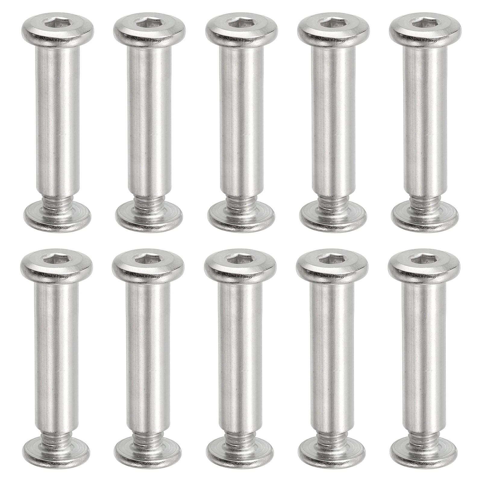 Uxcell Hex Chicago Screws Binding Screw Posts Connecting Bolt Nuts for ...