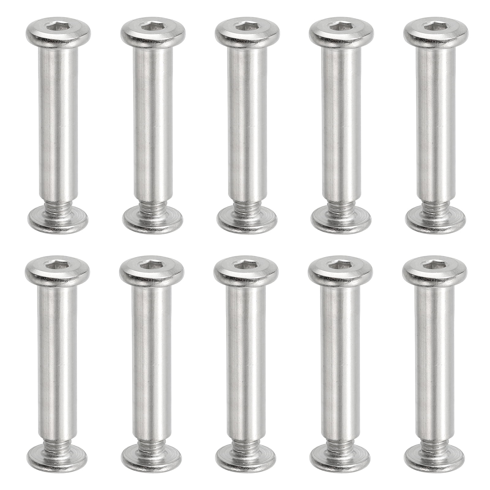 Uxcell Hex Chicago Screws Binding Screw Posts Connecting Bolt Nuts for ...