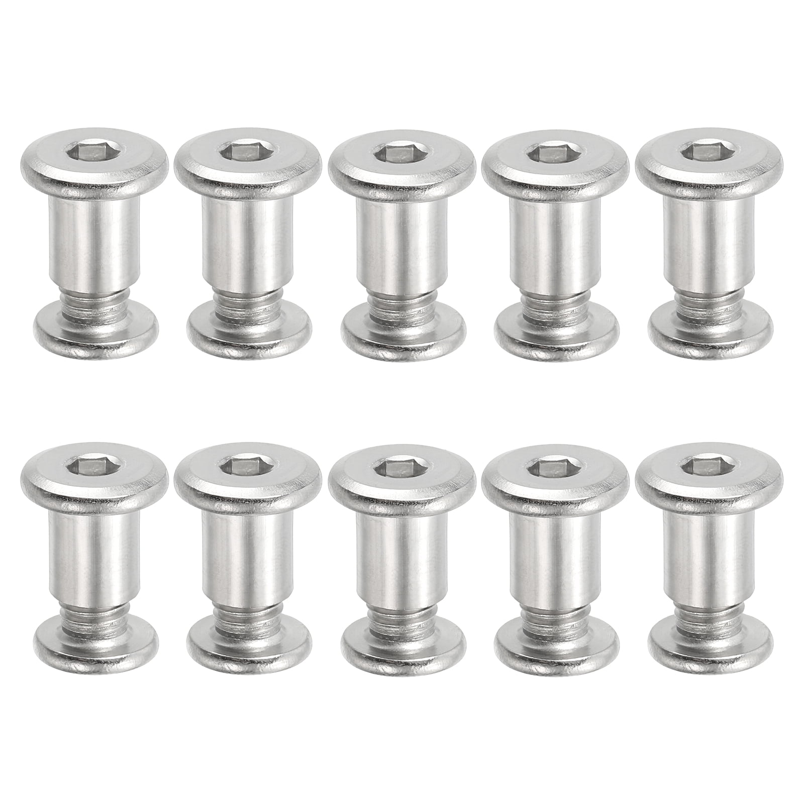Uxcell Hex Chicago Screws Binding Screw Posts Connecting Bolt Nuts for ...