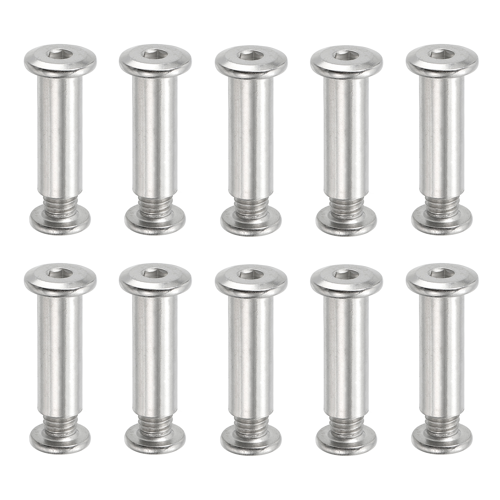 Uxcell Hex Chicago Screws Binding Screw Posts Connecting Bolt Nuts for ...