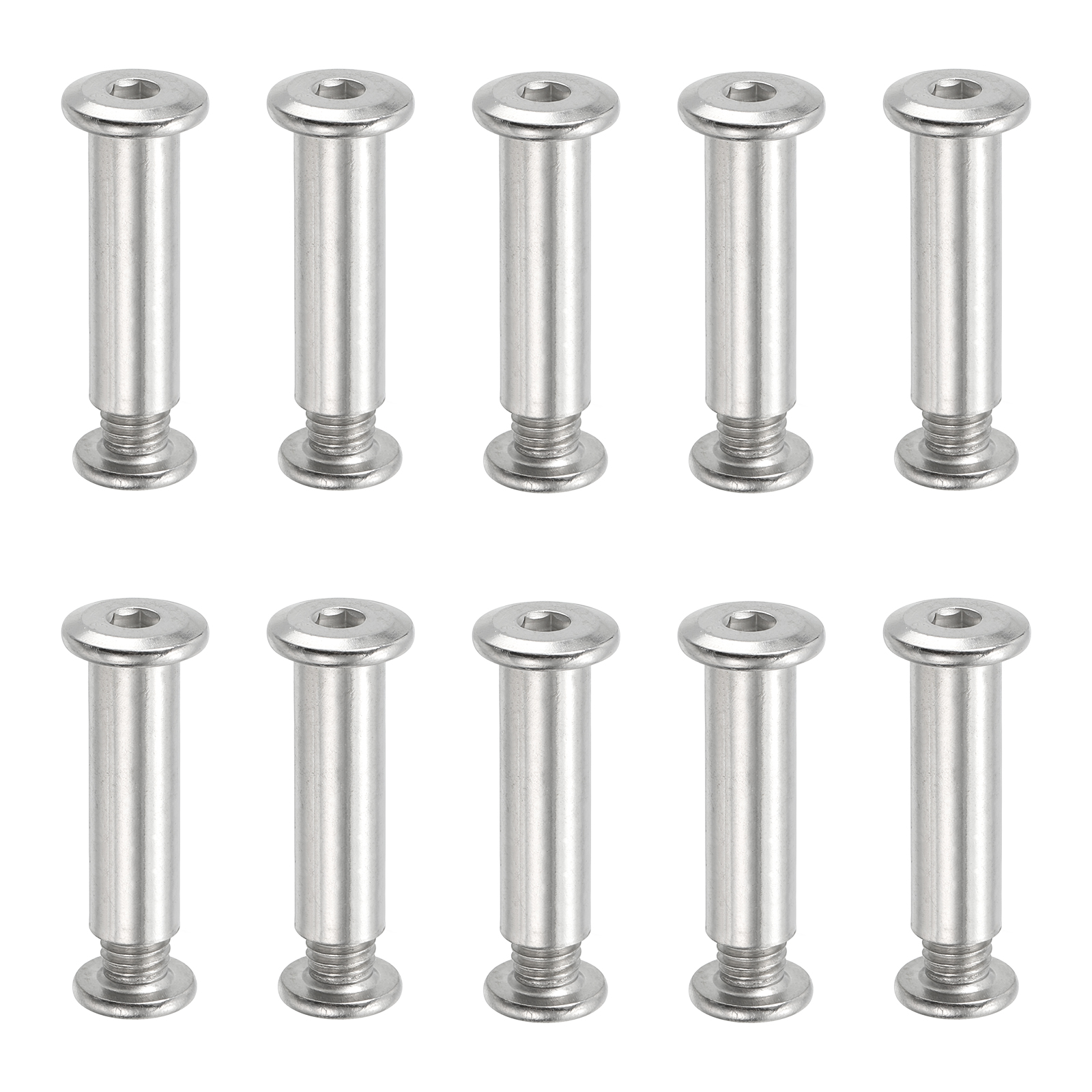 Uxcell Hex Chicago Screws Binding Screw Posts Connecting Bolt Nuts for ...