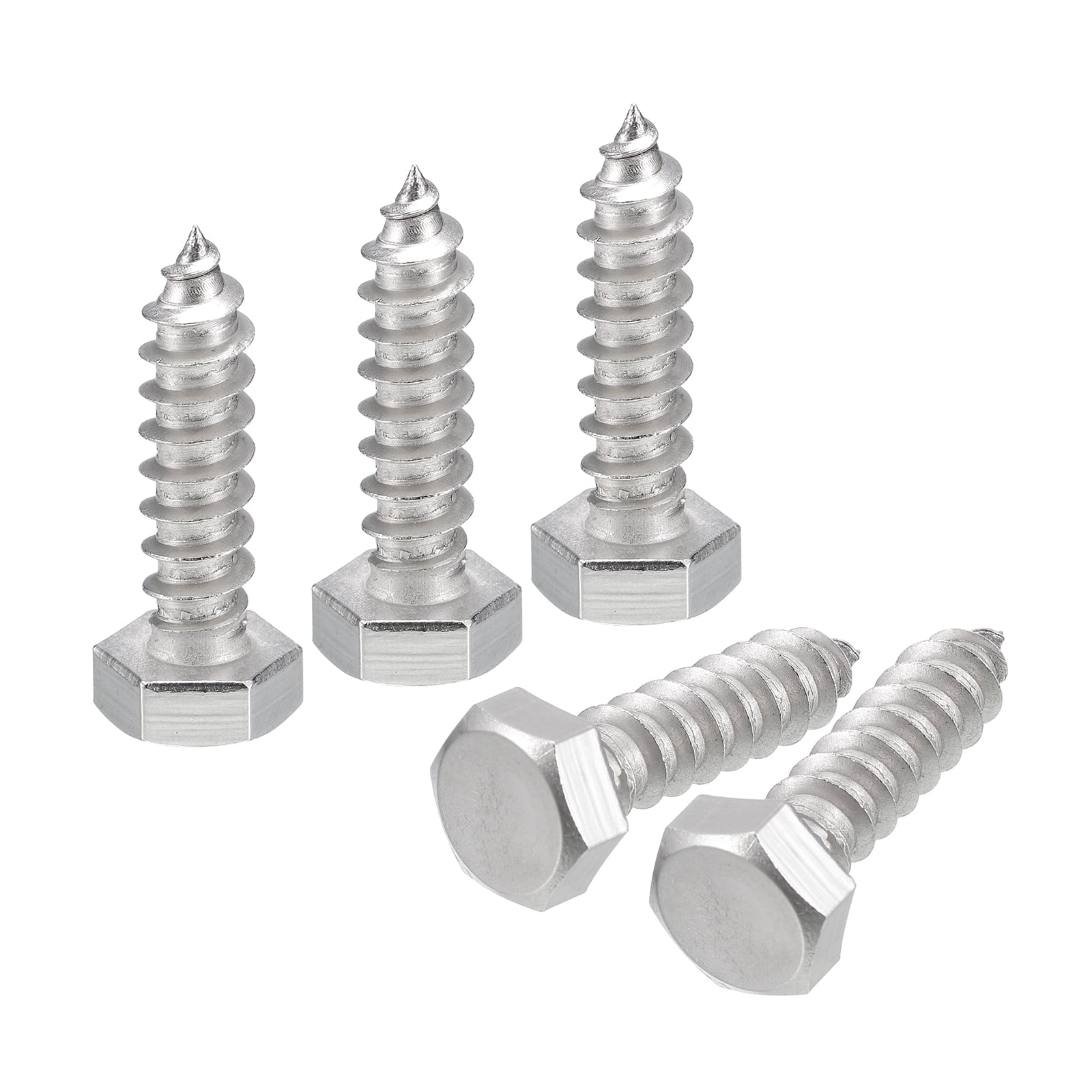 Uxcell Hex Head Lag Screws Bolts, 5/16" x 1-1/4" 304 Stainless Steel ...