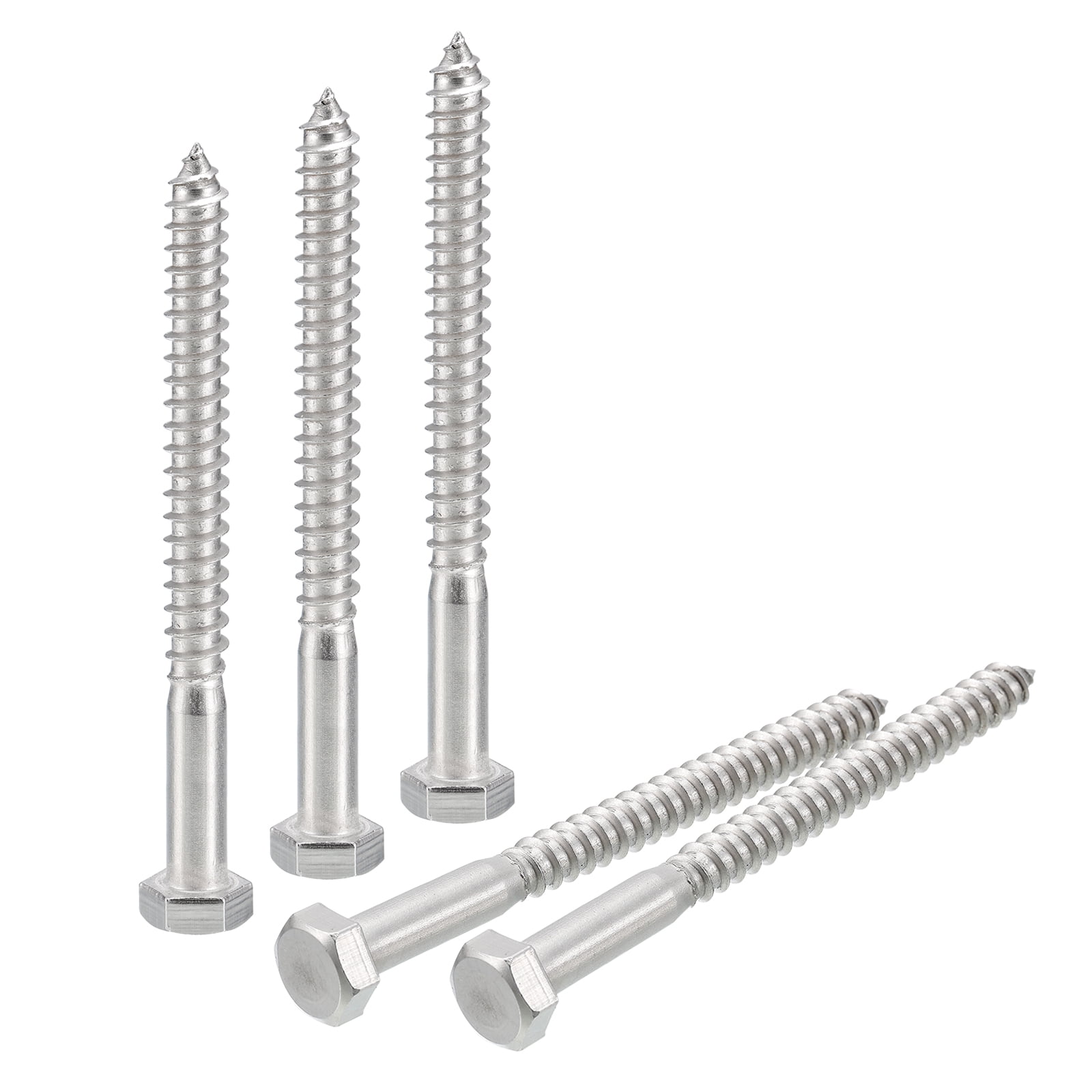 Uxcell Hex Head Lag Screws Bolts, 5/16" x 3-1/2" 304 Stainless Steel ...