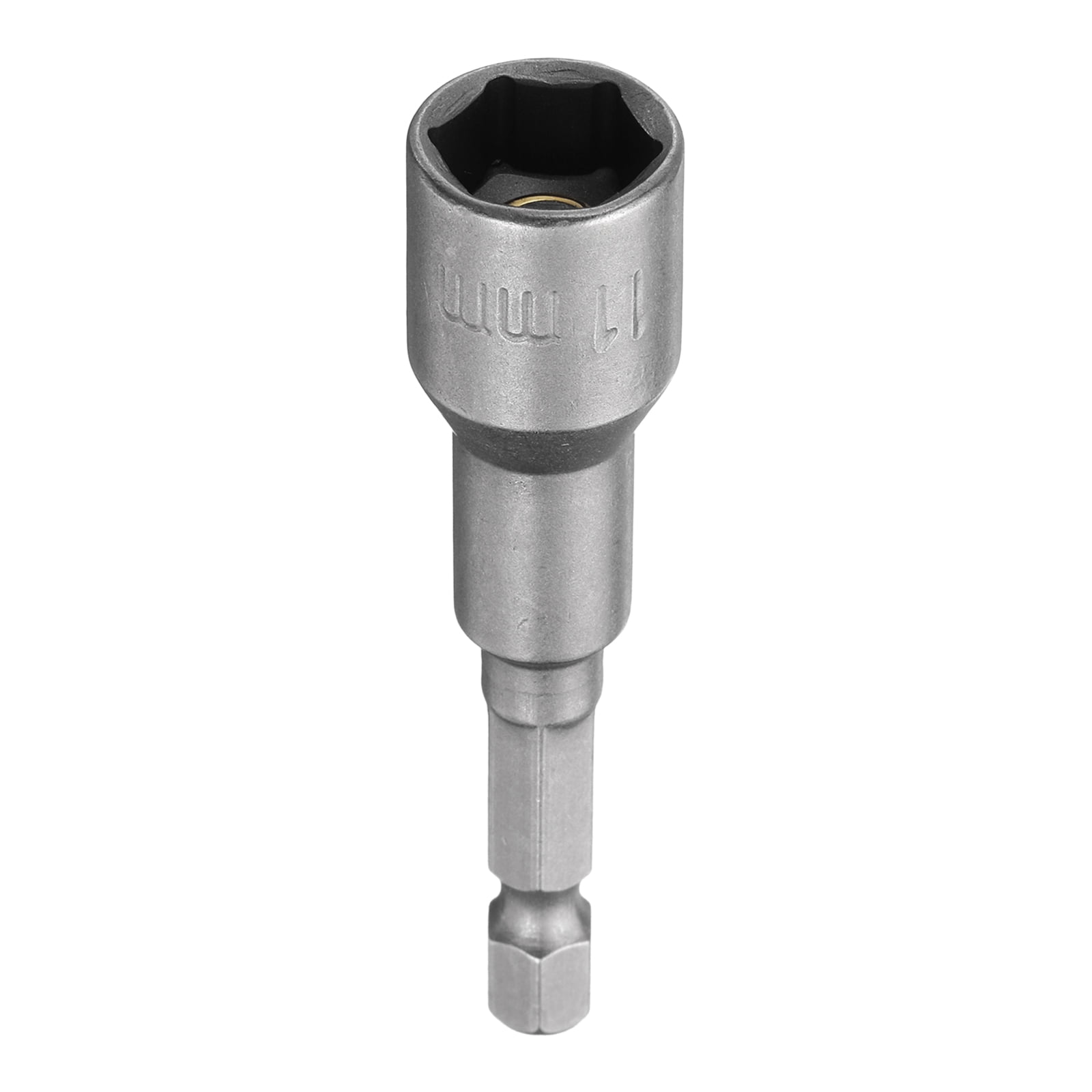 Uxcell Hex Nut Driver Drill Bit 11mm Metric 6-Point Socket 1/4" Hex Shank Magnetic Setter CR-V ...