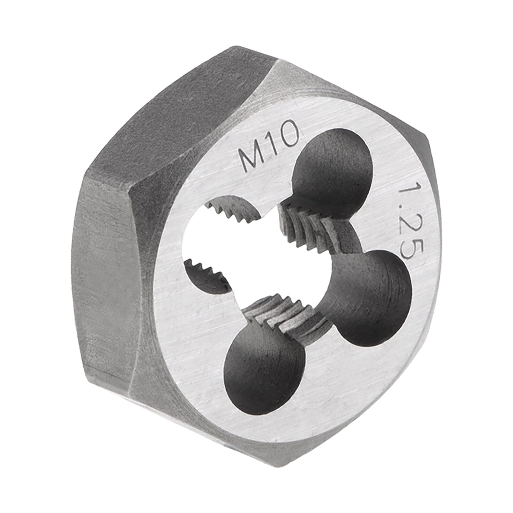Uxcell Hex Rethreading Die M10 x 1.25 Pitch Carbon Steel Metric Hexagon Taper Pipe Die Accuracy ...
