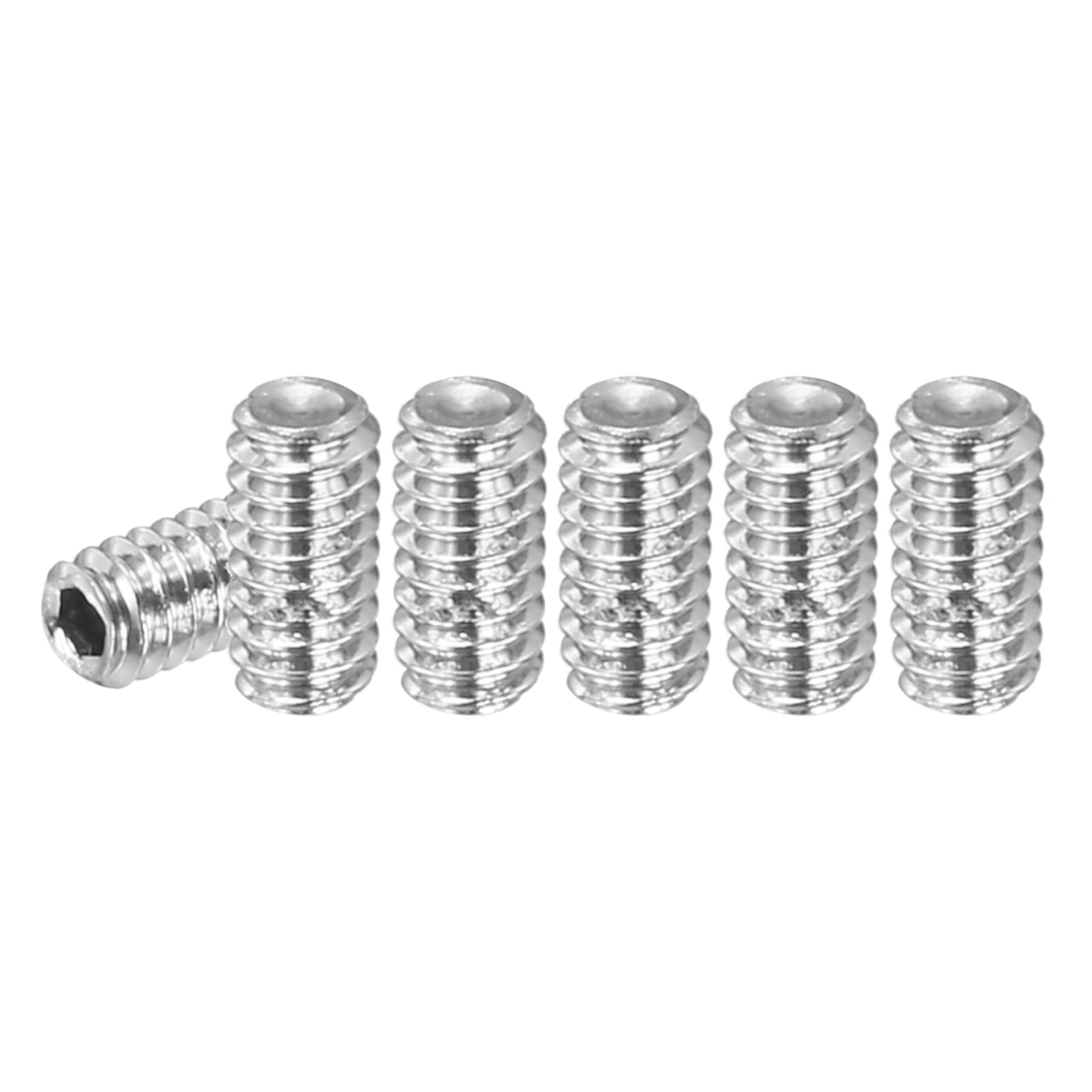 Uxcell Hex Socket Grub Screw Flat Point Grub Bolt Stainless Steel Head ...