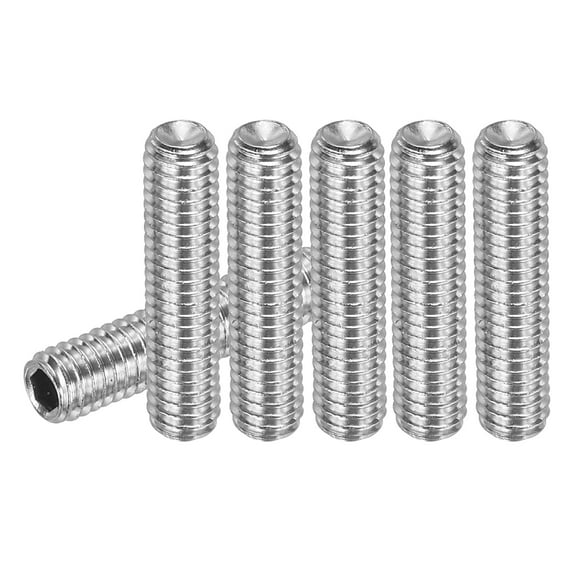 Uxcell Hex Socket Grub Screw Flat Point Grub Bolt Stainless Steel Head ...
