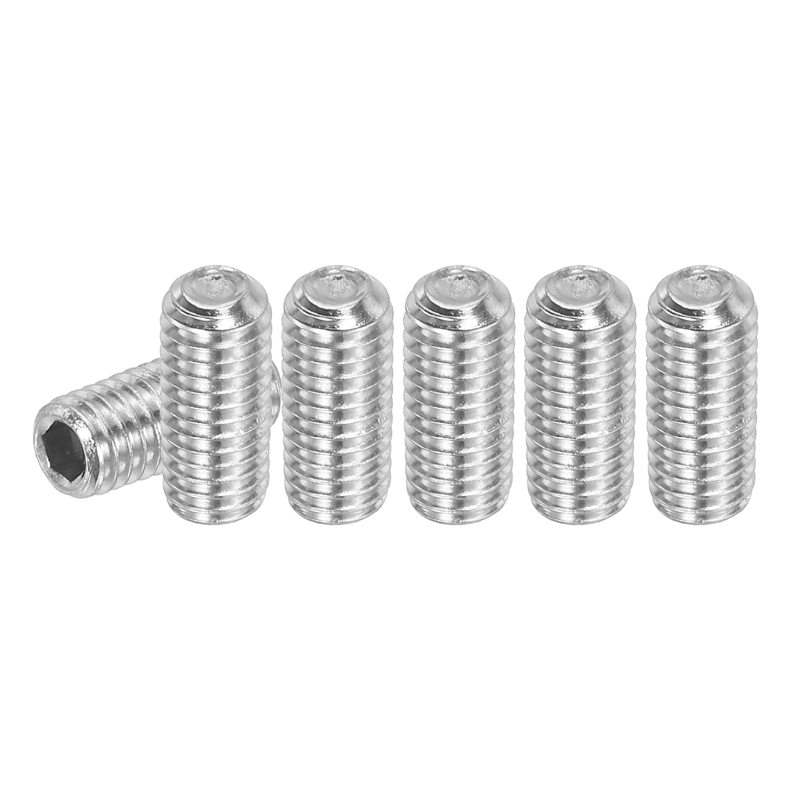 Uxcell Hex Socket Grub Screw Flat Point Grub Bolt Stainless Steel Head ...