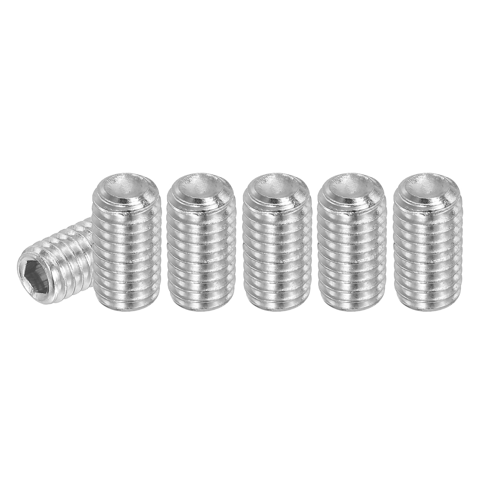 Uxcell Hex Socket Grub Screw Flat Point Grub Bolt Stainless Steel Head ...