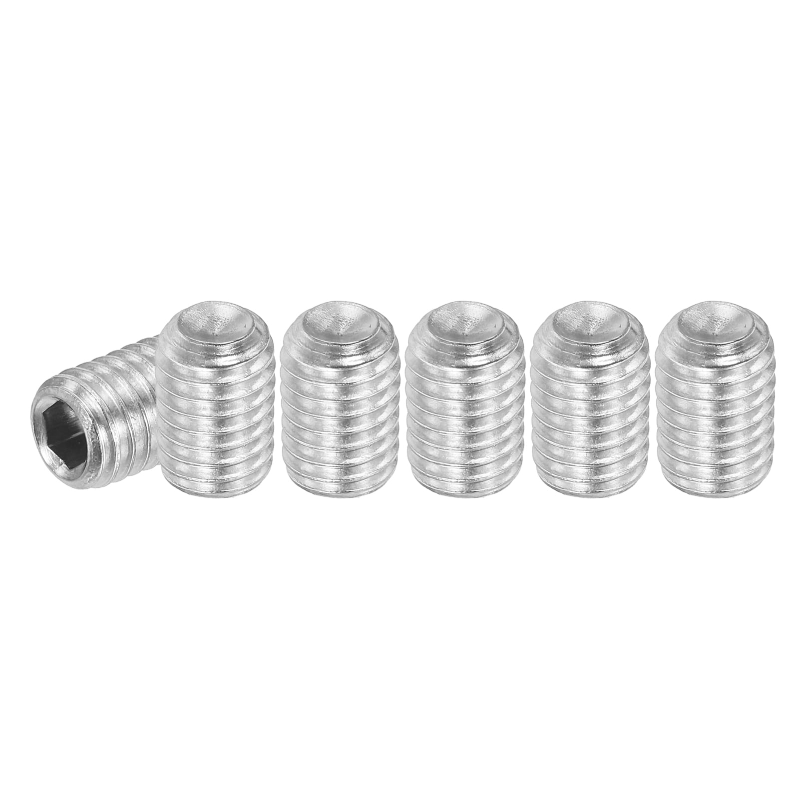 Uxcell Hex Socket Grub Screw Flat Point Grub Bolt Stainless Steel Head ...