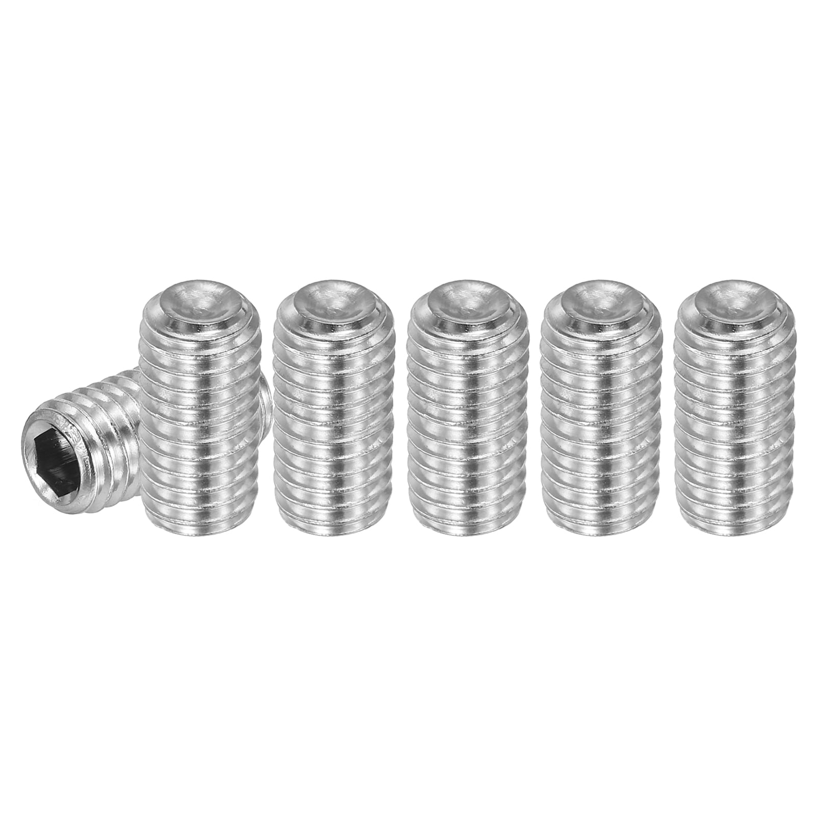 Uxcell Hex Socket Grub Screw Flat Point Grub Bolt Stainless Steel Head ...