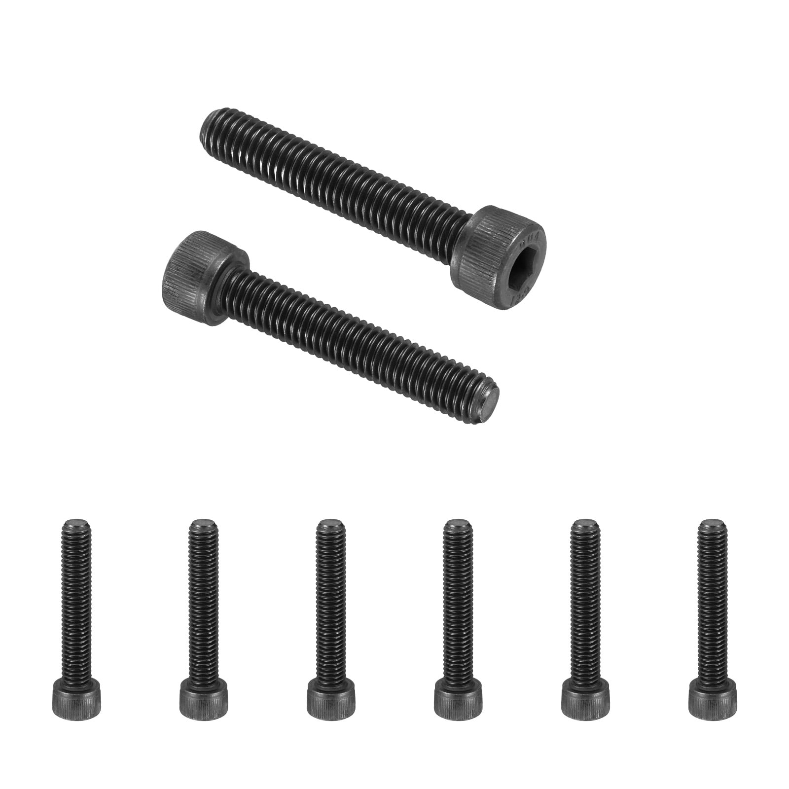 Uxcell Hex Socket Head Cap Screws Bolts, 12.9 Grade Carbon Steel Socket Drive Screws, Black ...