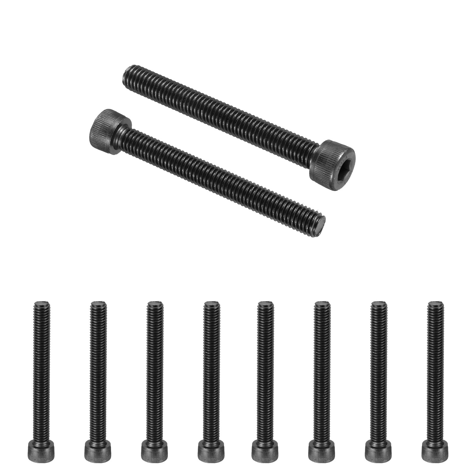 Uxcell Hex Socket Head Cap Screws Bolts, 12.9 Grade Carbon Steel Socket Drive Screws, Black ...