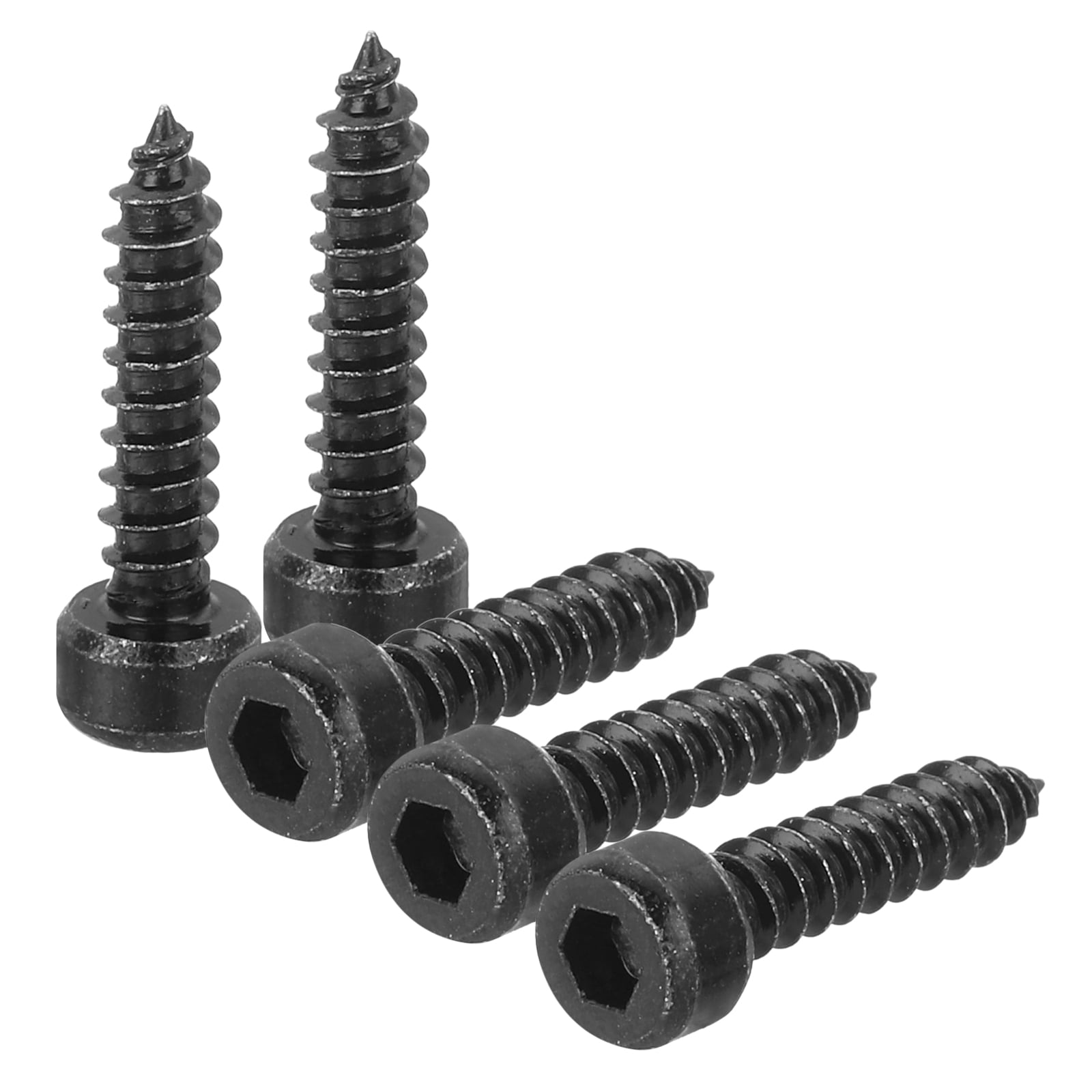 Uxcell Hex Socket Head Self-Tapping Screw, 304 Stainless Steel Black ...