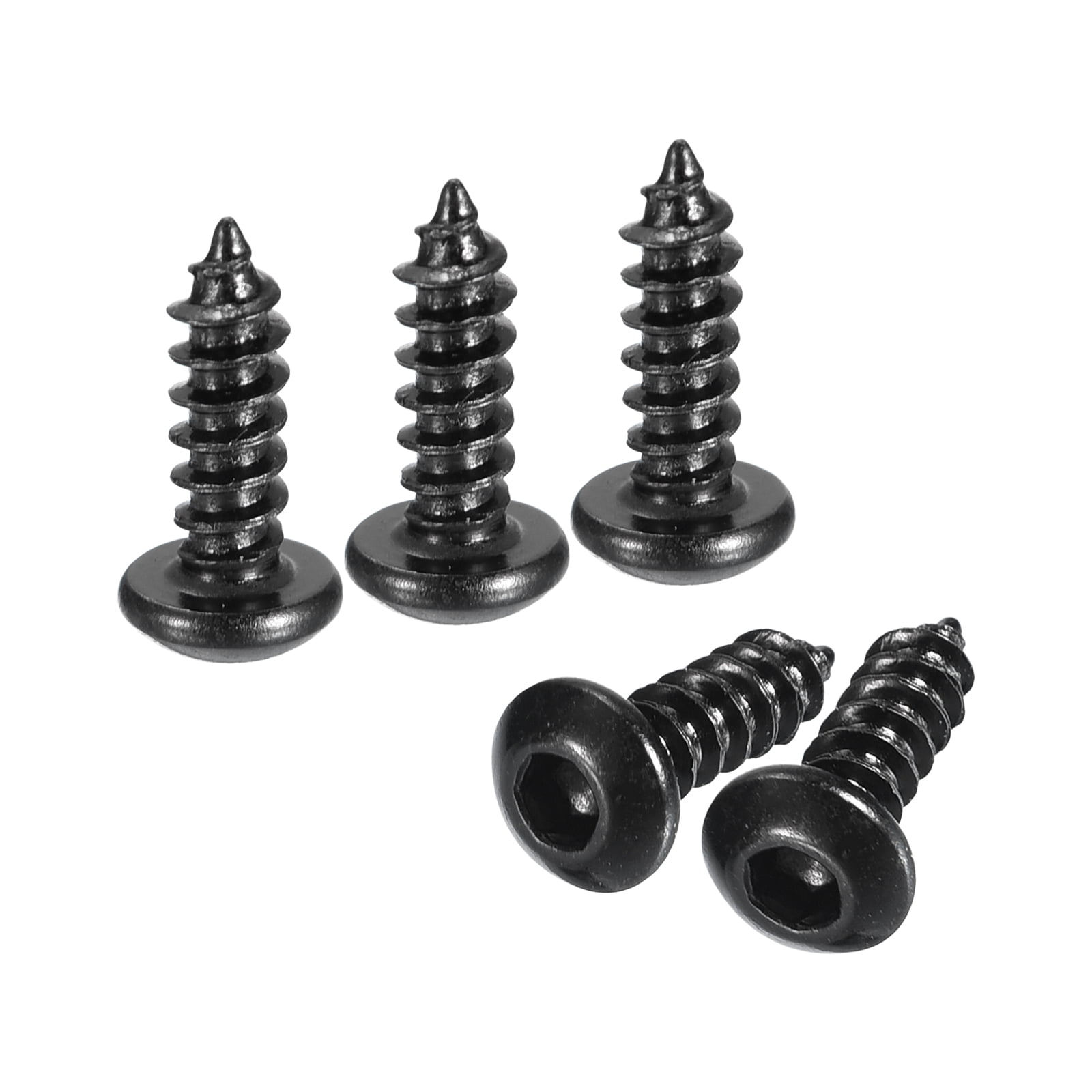 Uxcell Hex Socket Self Tapping Screws, M3 x 10mm Carbon Steel Wood Screw 25pack - Walmart.com