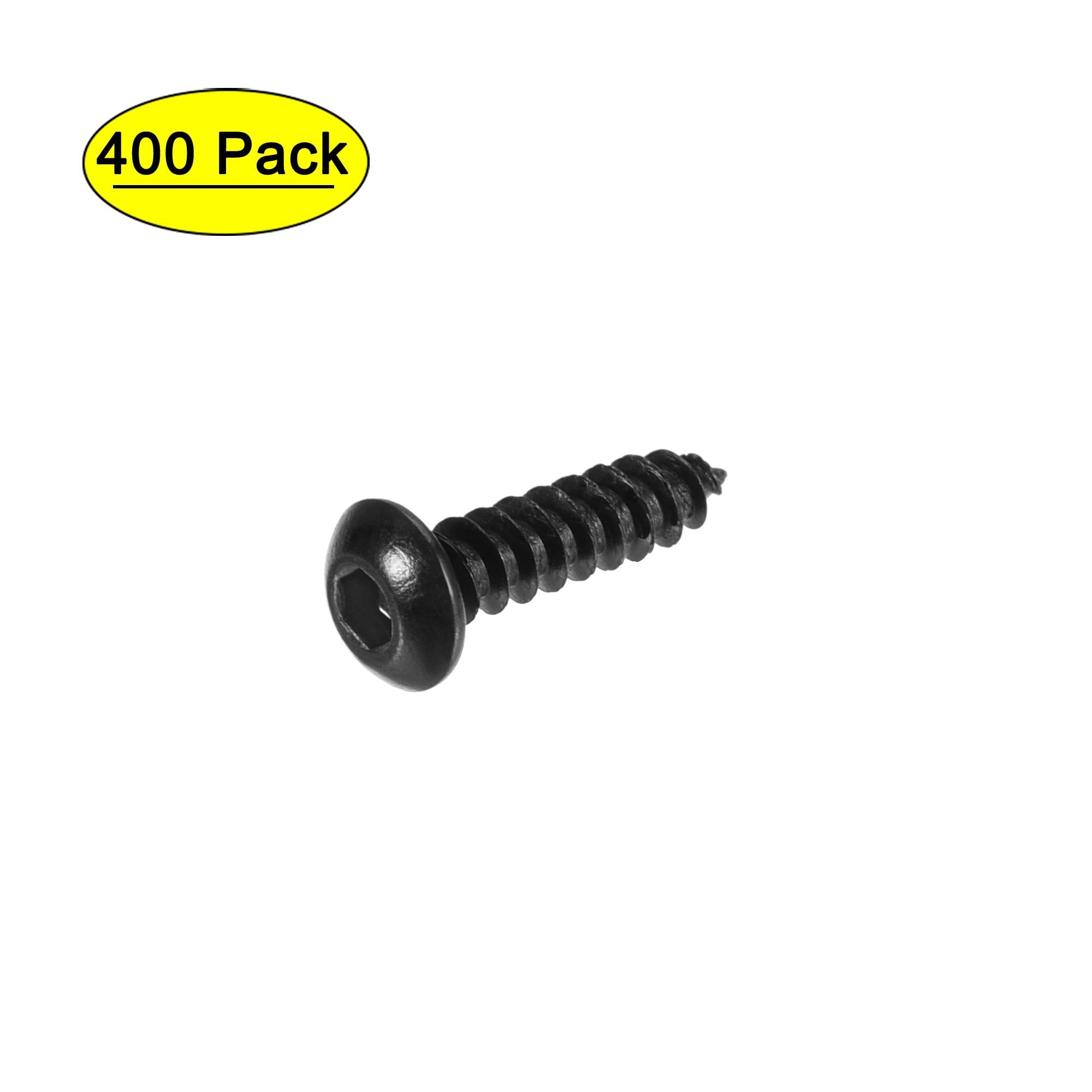 Uxcell Hex Socket Self Tapping Screws, M3 x 12mm Carbon Steel Wood Screw 400 Pack - Walmart.com