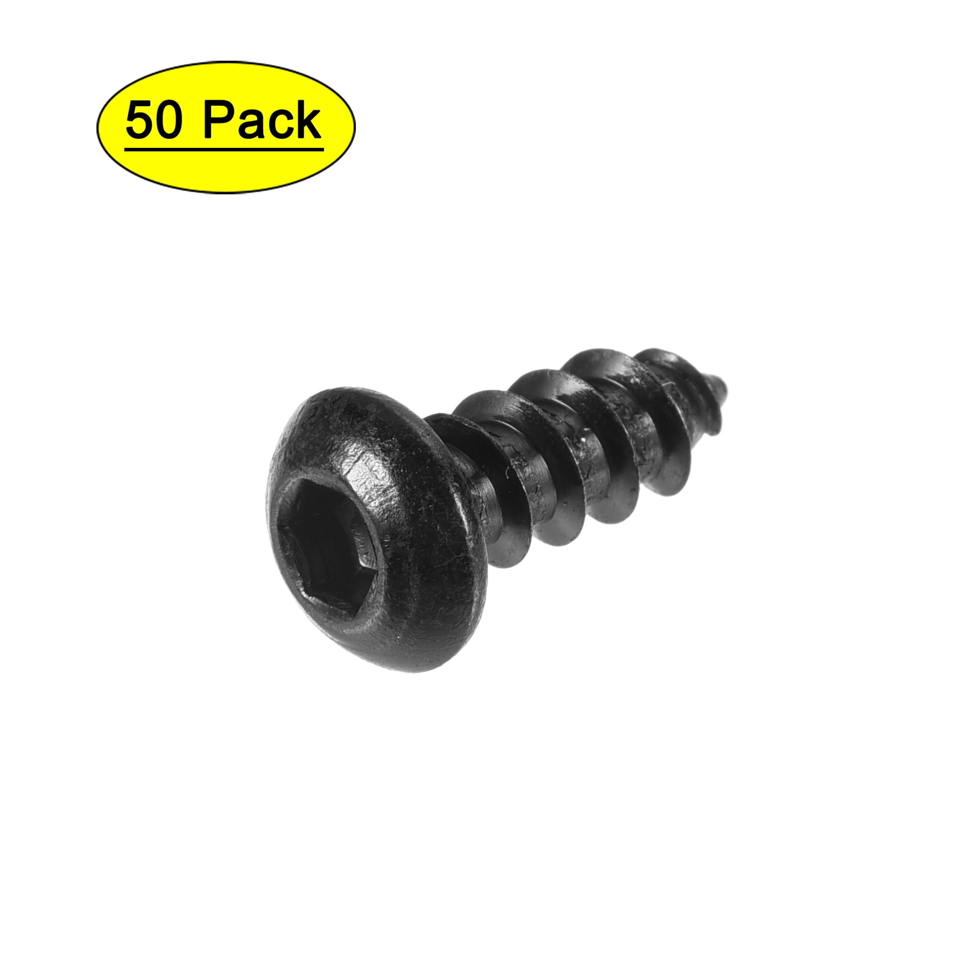 Uxcell Hex Socket Self Tapping Screws, M6 x 16mm Carbon Steel Wood Screw 50 Pack - Walmart.com