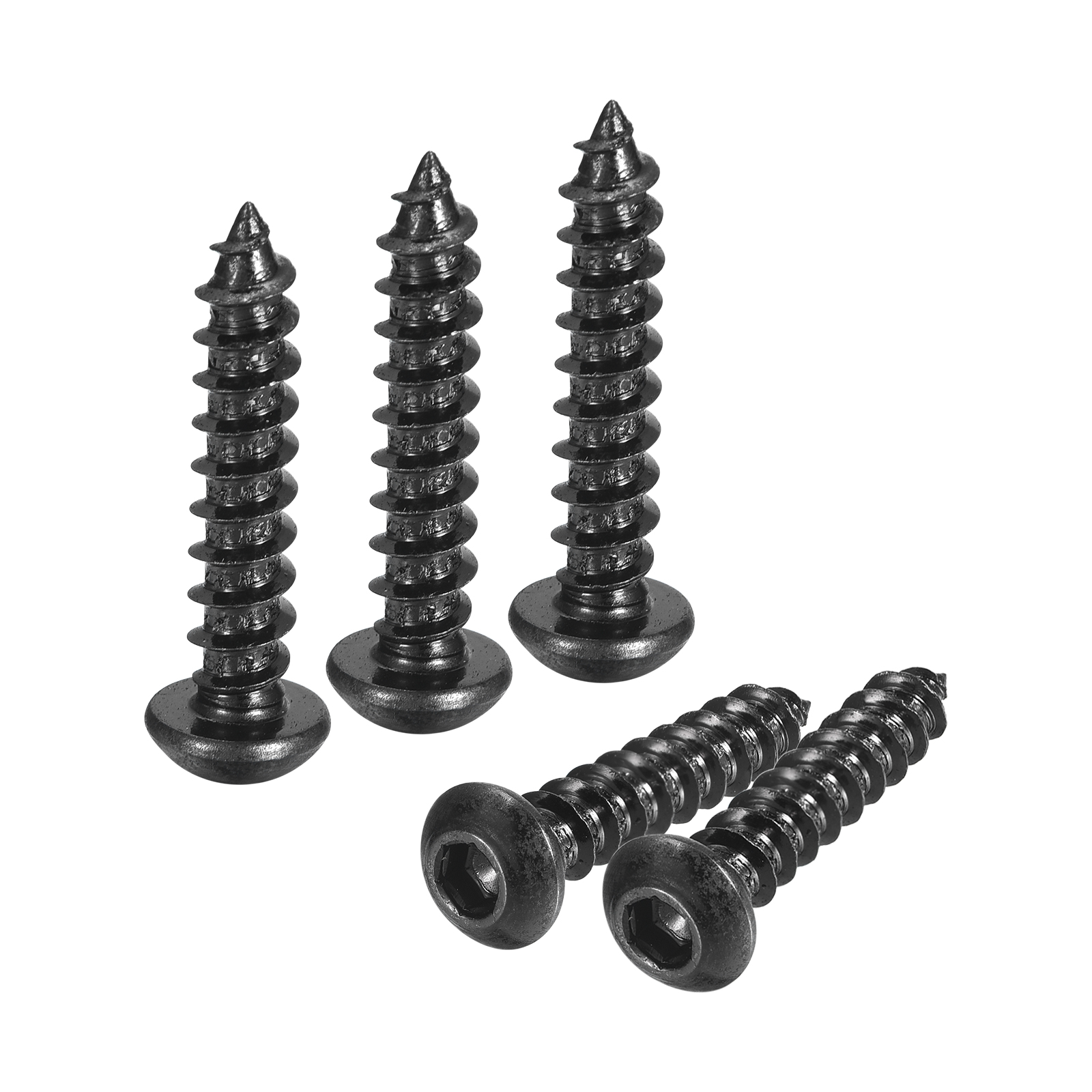 Uxcell Hex Socket Self Tapping Screws, M6 x 30mm Carbon Steel Wood Screw 400pack - Walmart.com