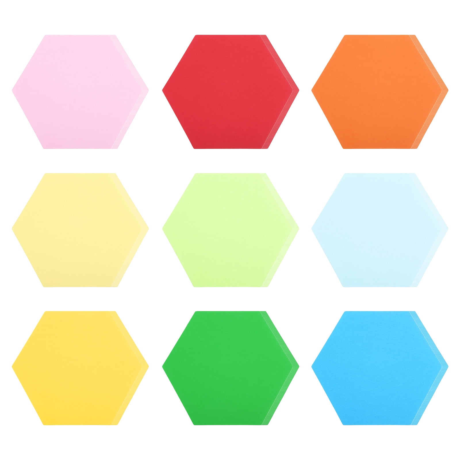 Uxcell Hexagon Cutouts, 108 Pack Paper Hexagon, Colorful Hex Cutout for ...