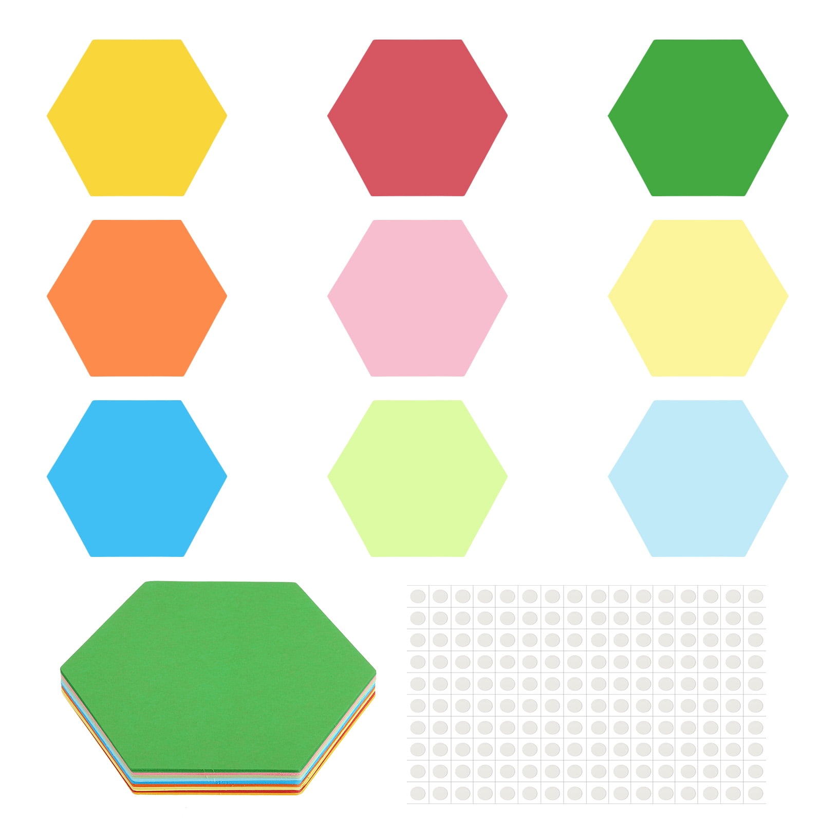 Uxcell Hexagon Cutouts, 144 Pack Paper Hexagon, Colorful Hex Cutout for ...