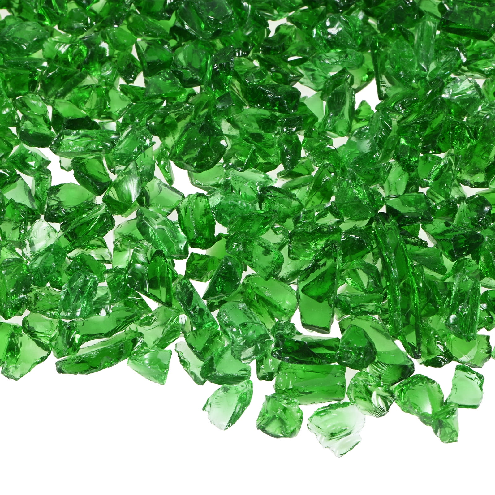 Uxcell High Luster Fire Glass Gravel Stone, Broken Glass Pieces for ...