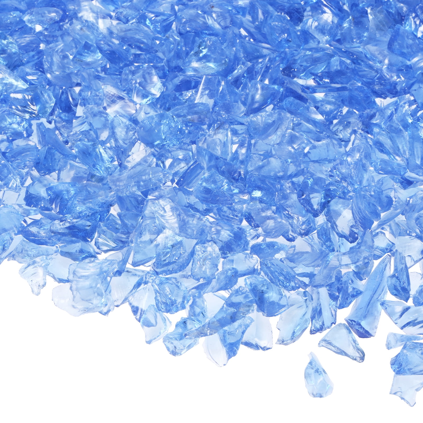 Uxcell High Luster Fire Glass Gravel Stone, Broken Glass Pieces for ...