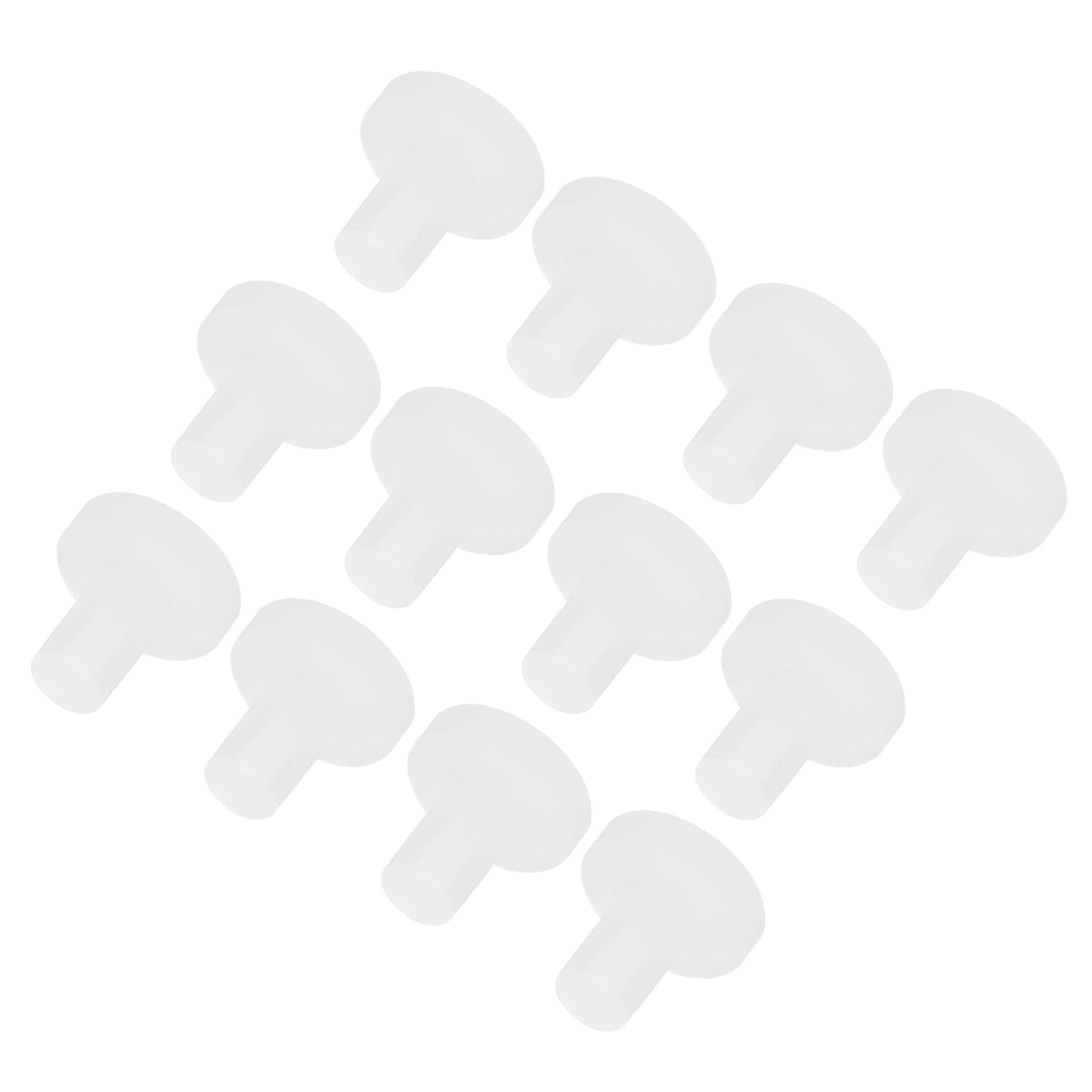 Uxcell High Temp Silicone Plug T Shaped Solid Stopper Transparent 9.5x9 ...