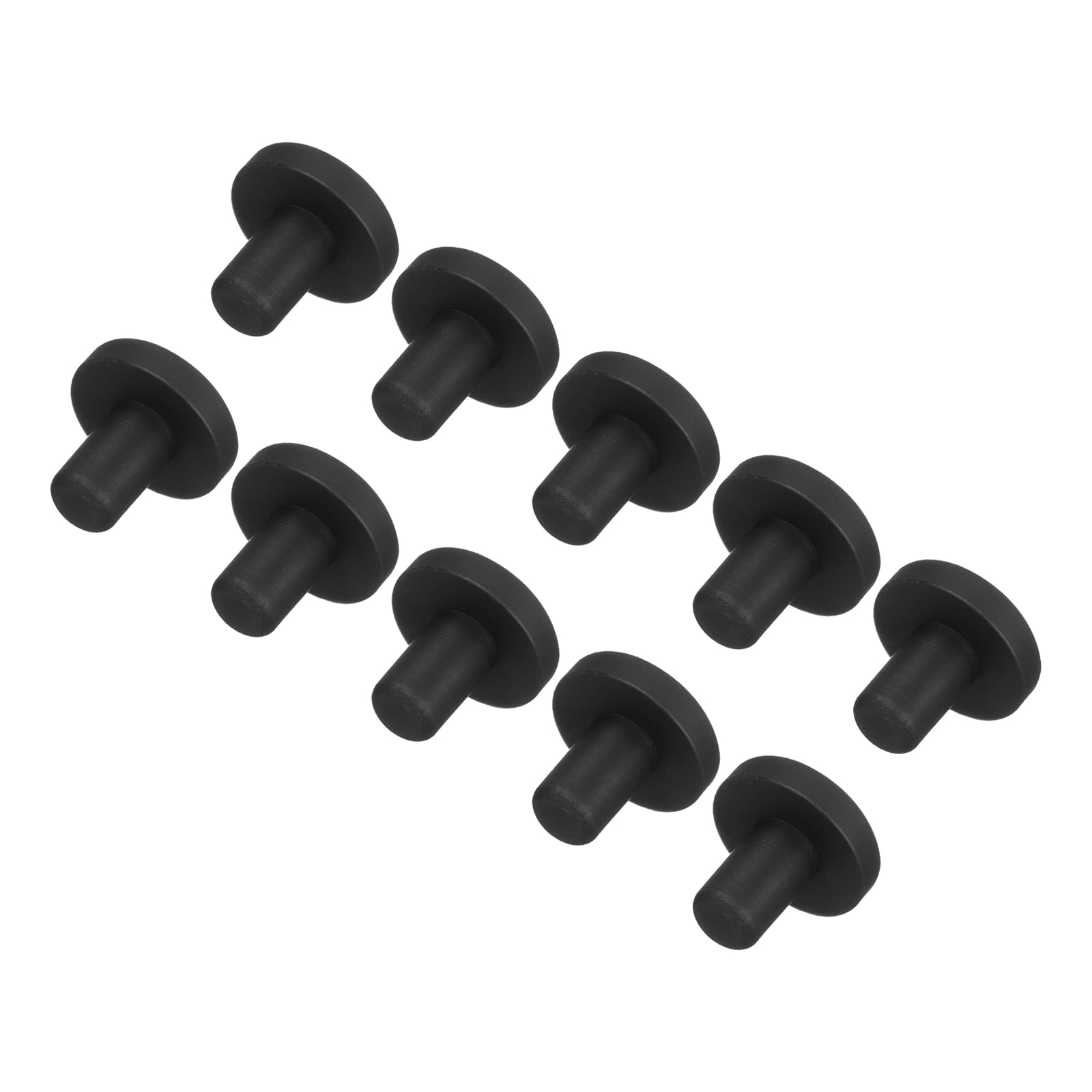 Uxcell High Temp Silicone Plug T Shaped Solid Silicon Stopper Black ...