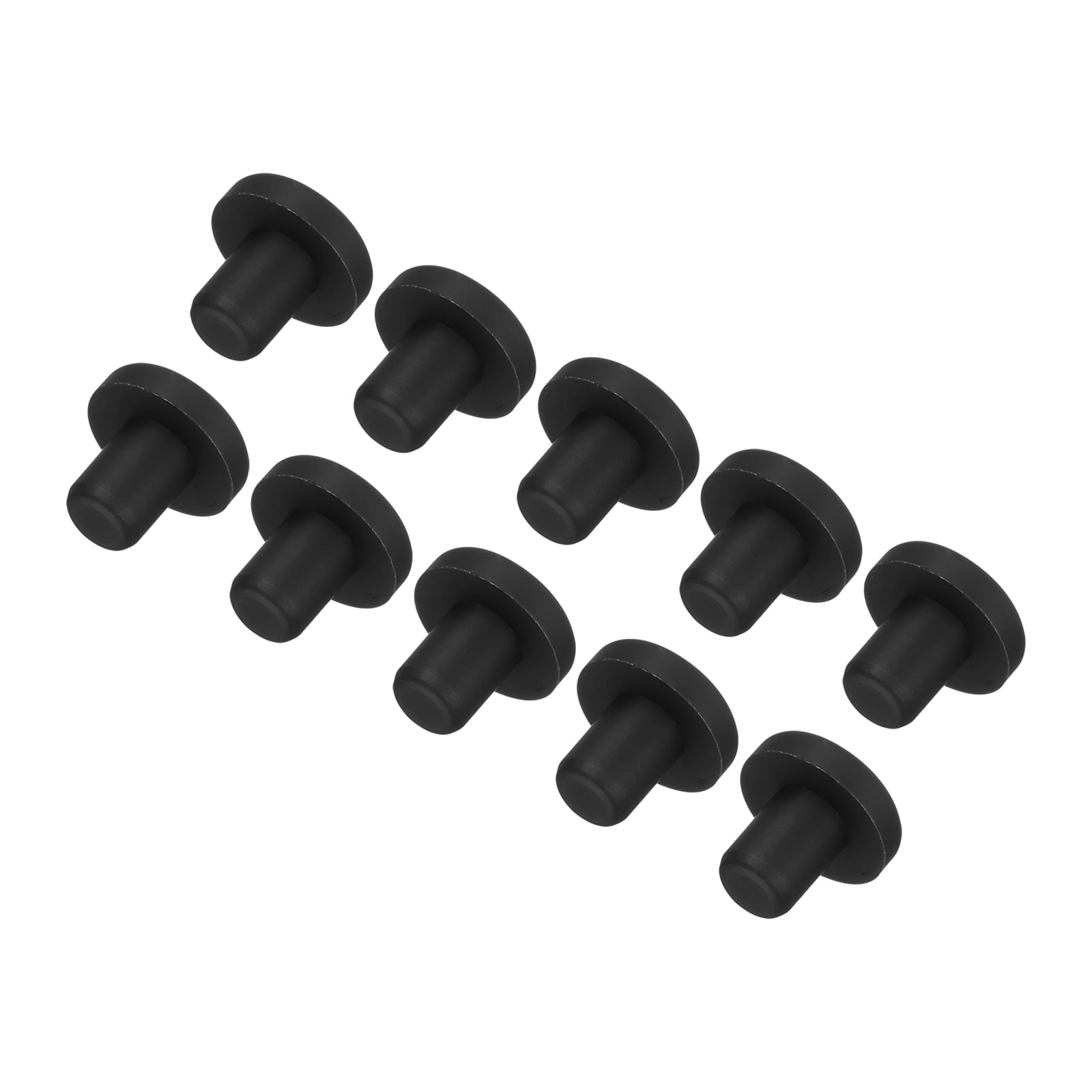Uxcell High Temp Silicone Plug T Shaped Solid Silicon Stopper Black ...