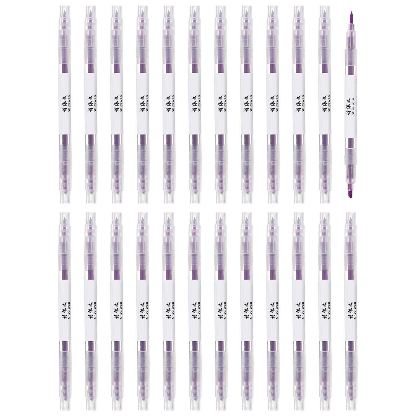 Uxcell Highlighter Pen, 24 Pack Double Ended Highlighter Broad and Fine ...