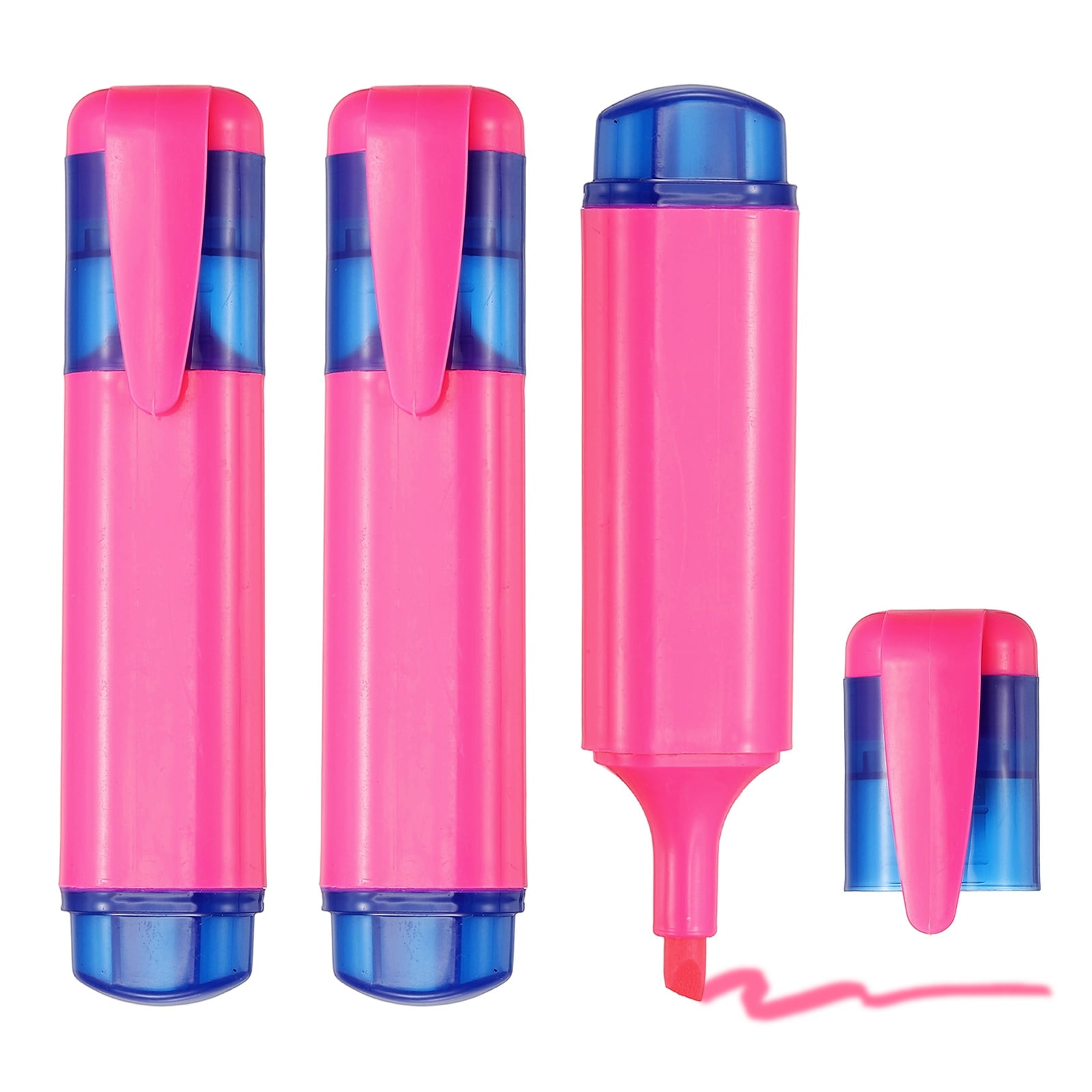 Uxcell Highlighter Pen, 3 Pack Water Based Broad Tip Writing Marker ...