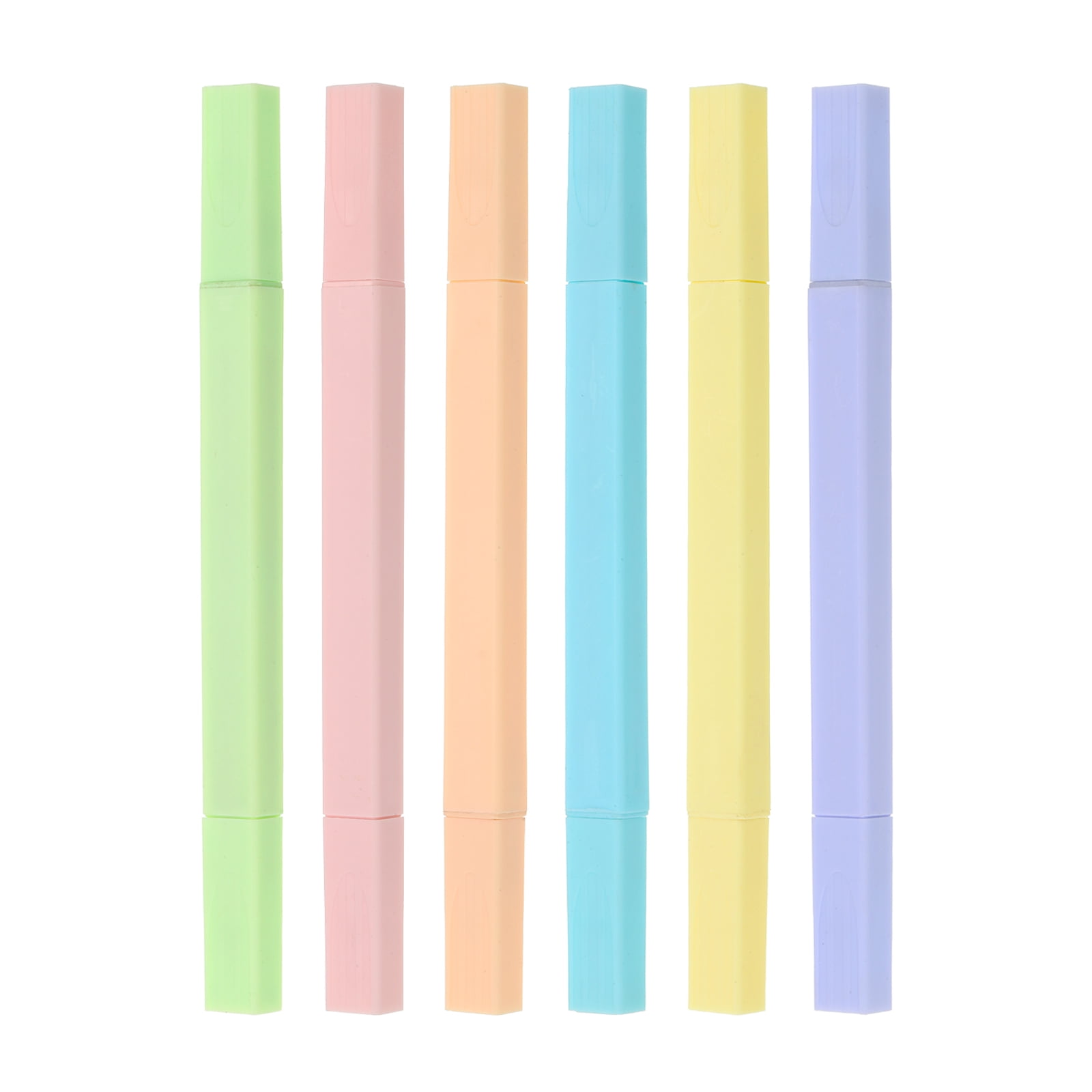 Uxcell Highlighter Pen, 6 Pack Double Ended Marker Pens for Office Home ...