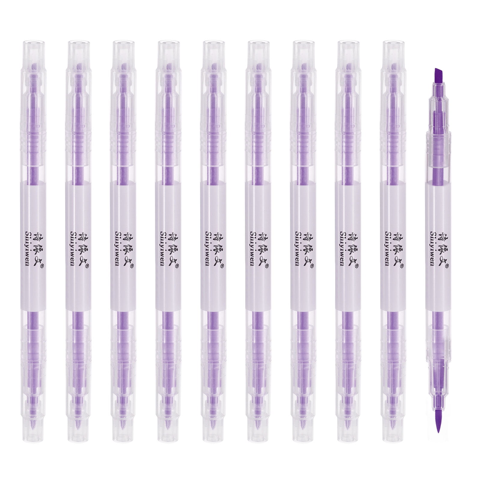 Uxcell Highlighter Pen Double Ended Broad and Fine Tips Highlighter ...