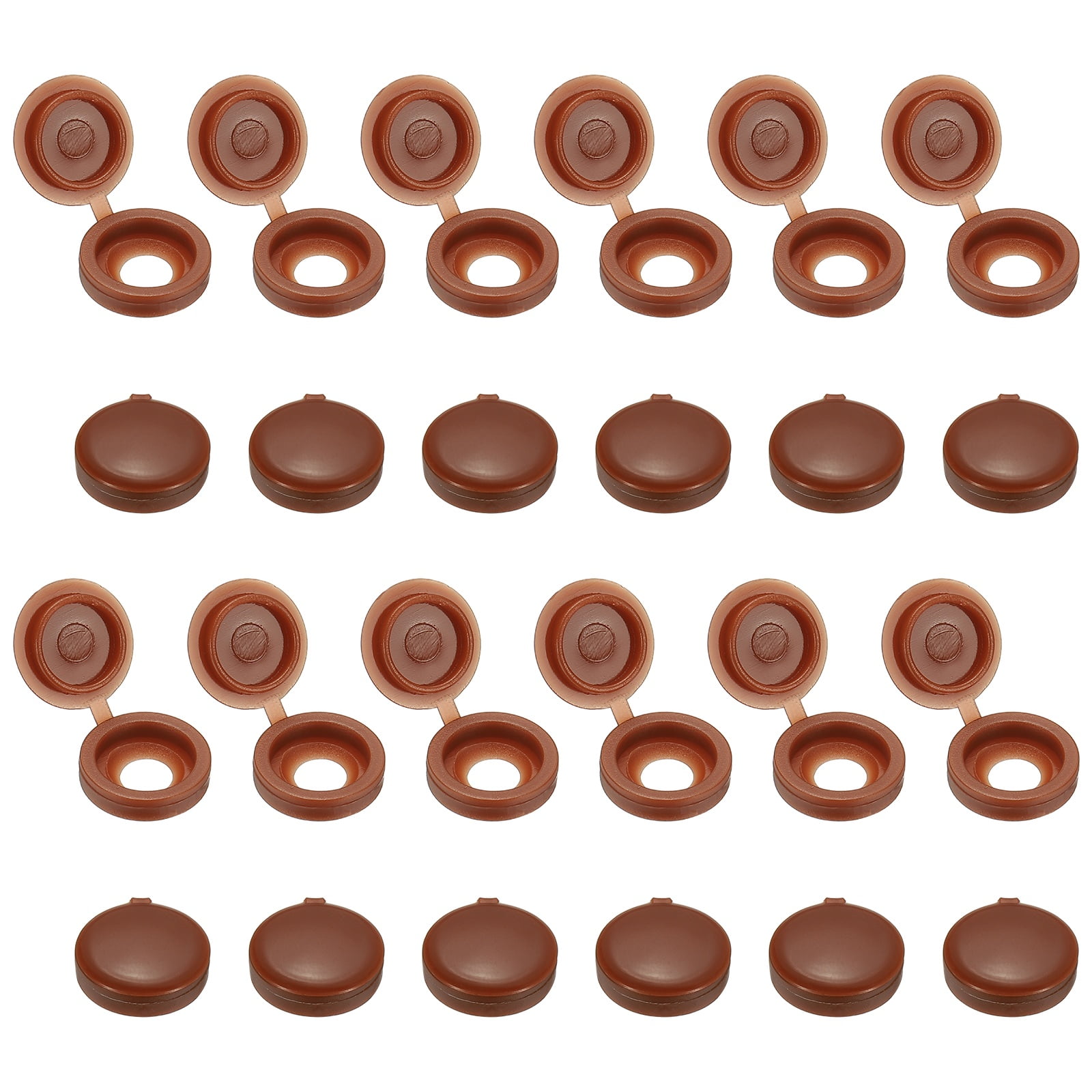 Uxcell Hinged Screw Cover Caps, 200Pcs Plastic Screw Cap Fold Snap ...