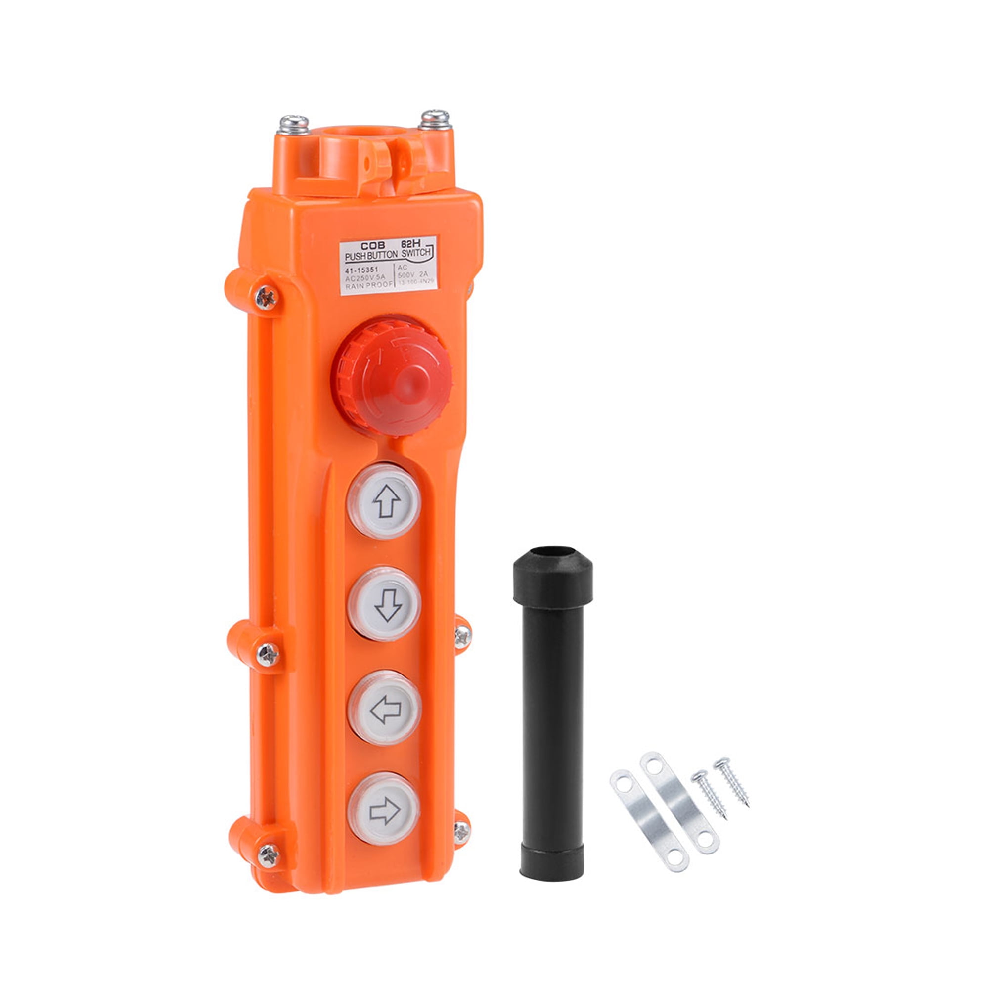 Uxcell Hoist Crane Pendant Control Station Push Button Switch 4 Ways ...