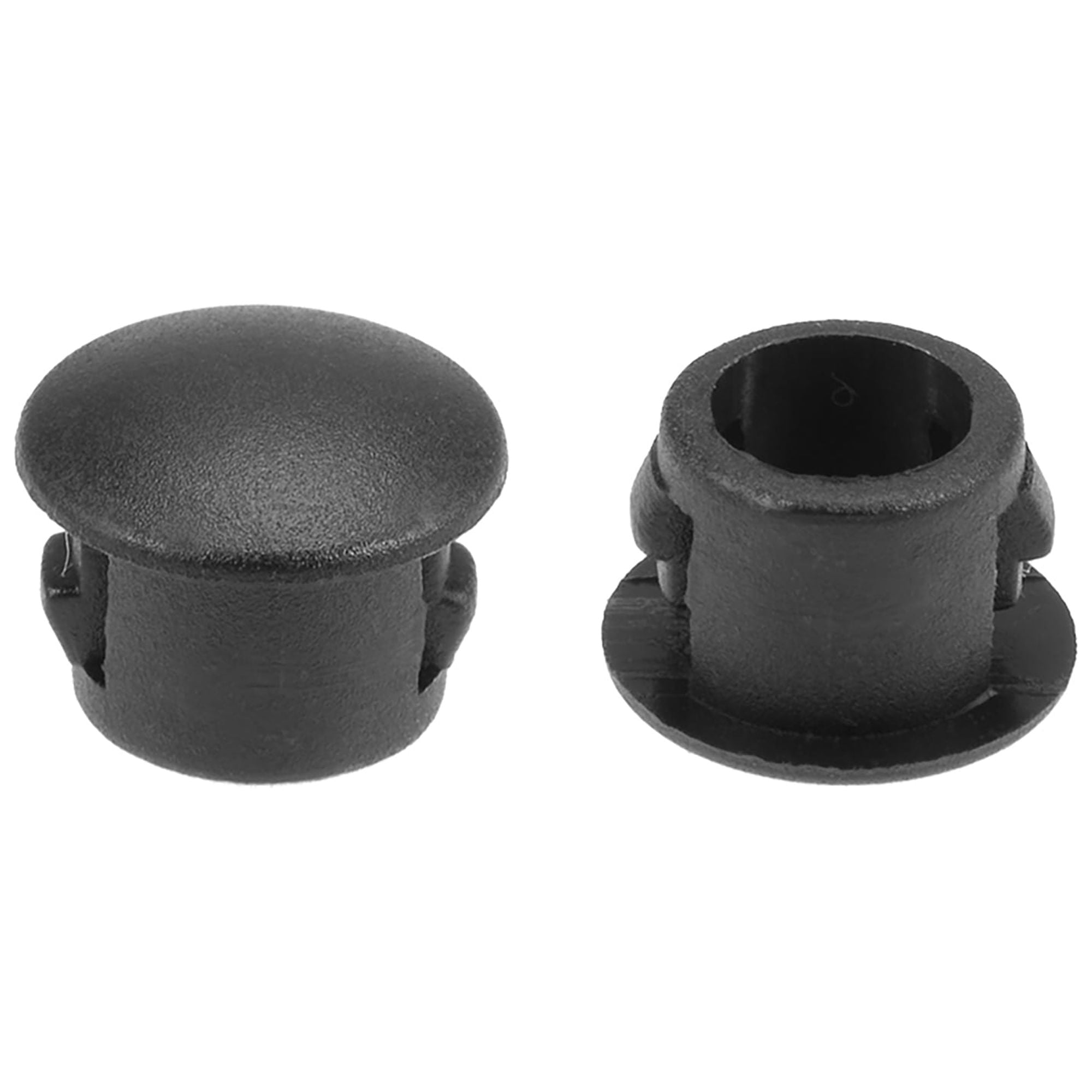 Uxcell Hole Plugs Black Plastic 6mm Snap in Locking Hole Tube Fasteners ...