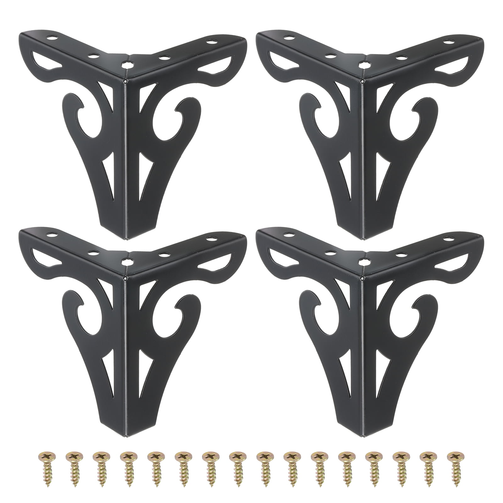 Uxcell Hollow Out Furniture Legs, Modern Metal Triangle Couch Feet ...