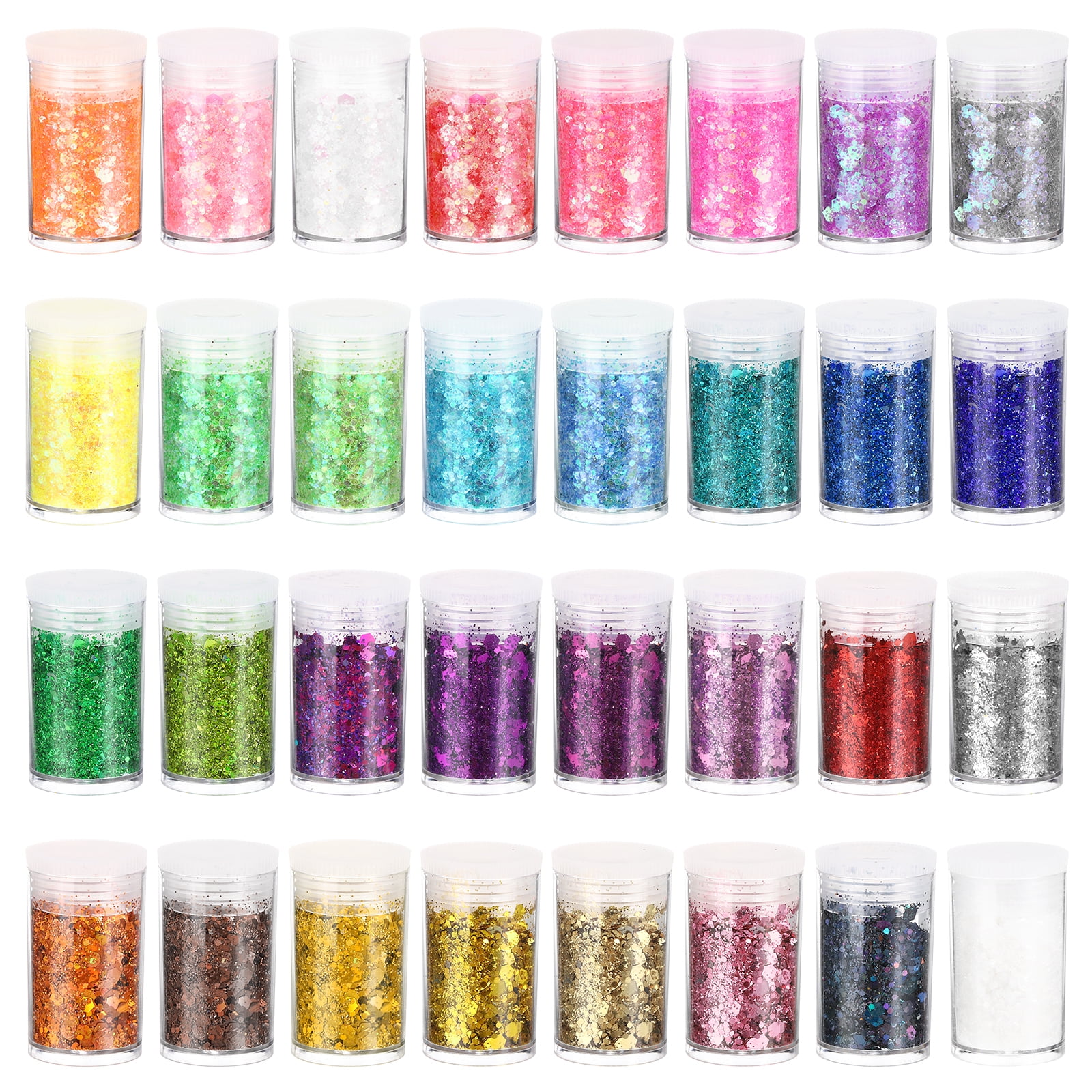 Uxcell Holographic Chunky Glitter Set, 32 Jars 160g/5.64oz Sequins ...