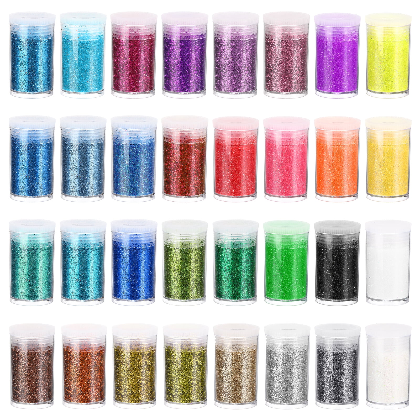 Uxcell Holographic Fine Glitter Set, 32 Jars 160g/5.64oz Sparkle Powder ...