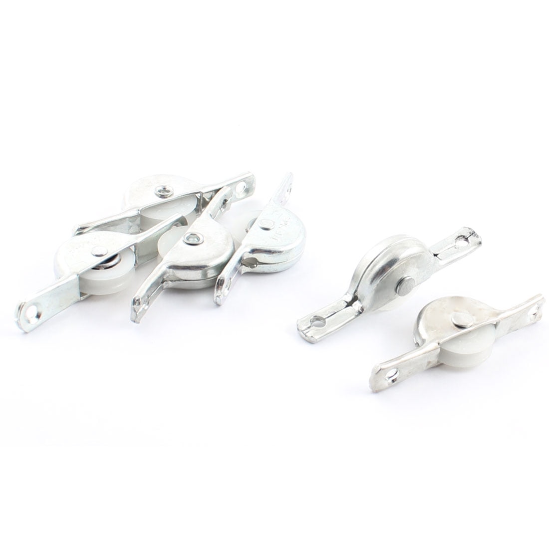 Uxcell Home Furniture Cupboard Glass Slide Sliding Door Roller Silver ...