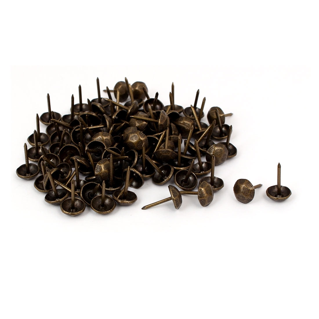Uxcell Home Furniture Metal Round Upholstery Tack Nail Bronze Tone 7/16 ...