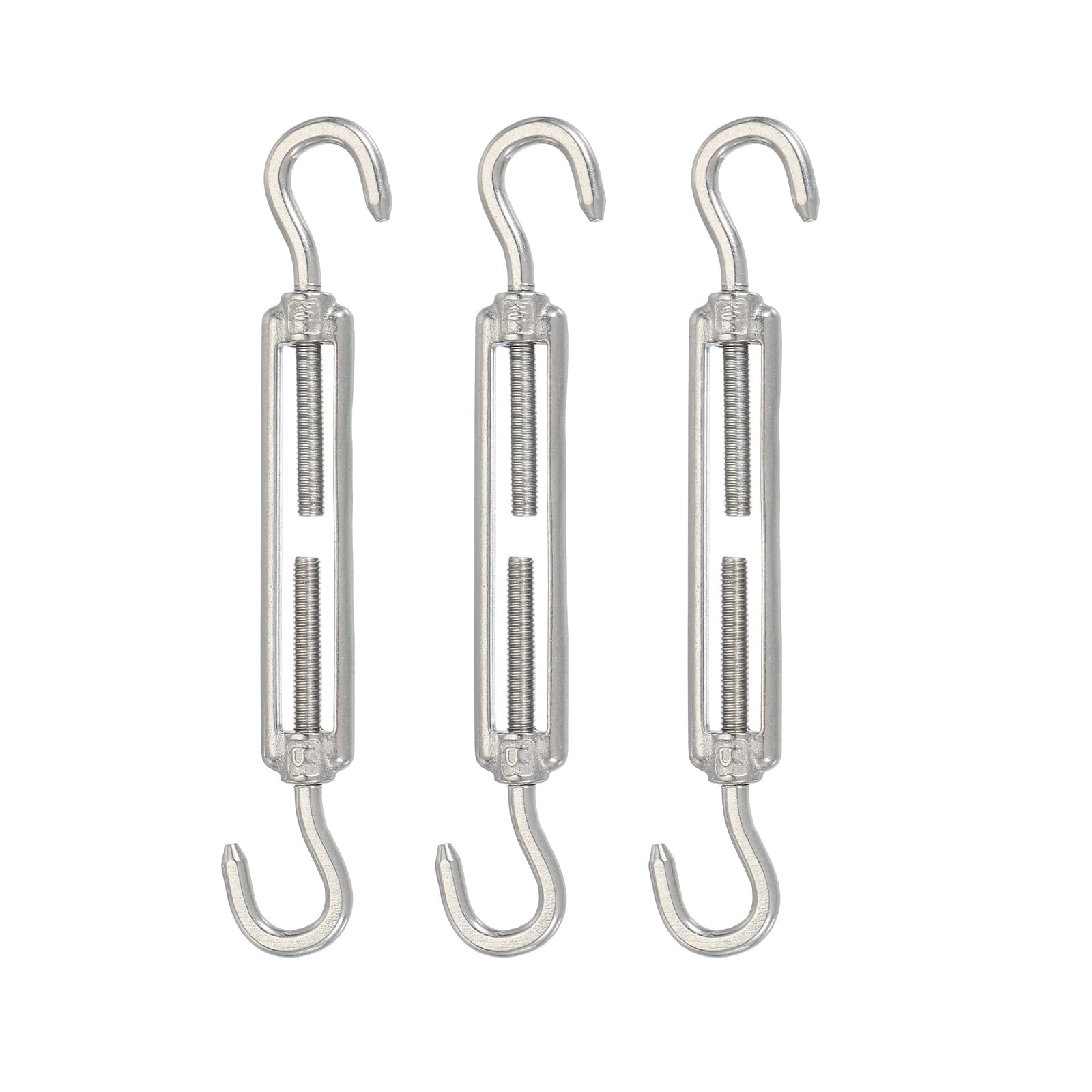 Uxcell Hook & Hook Turnbuckle, Stainless Steel 304 Adjustable Wire Rope ...